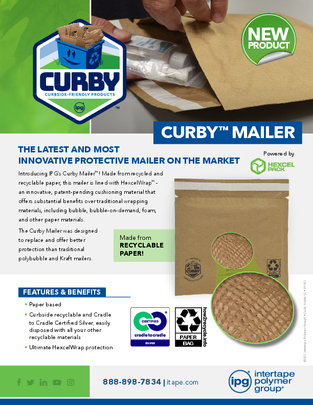 IPG Curby Self-Sealing Protective Mailers, Kraft, 9-7/8" x 15-1/2 ...