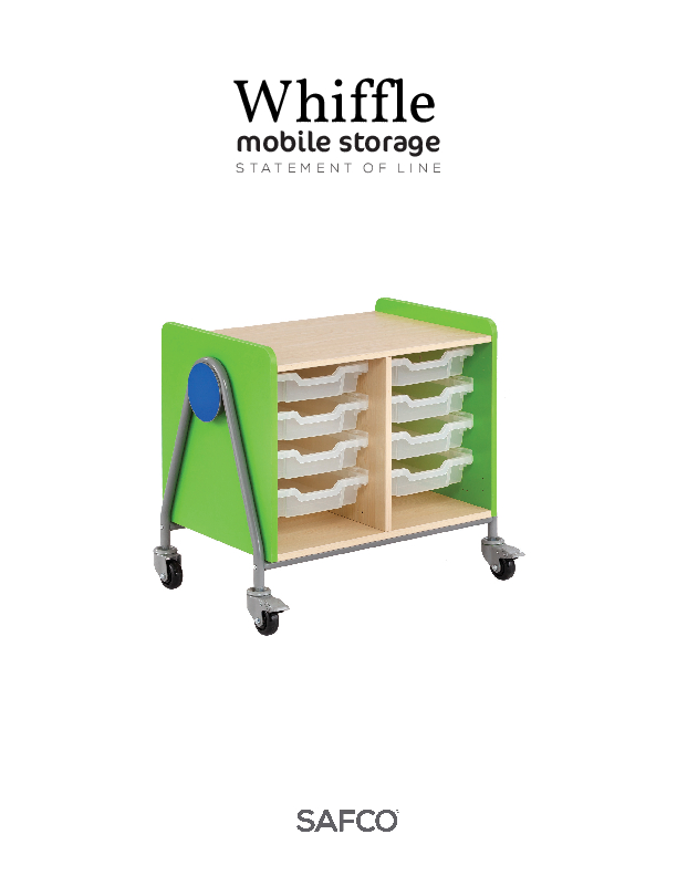 Safco Whiffle 30"W Open Rolling Storage Cart Cubby, Red | Grand & Toy