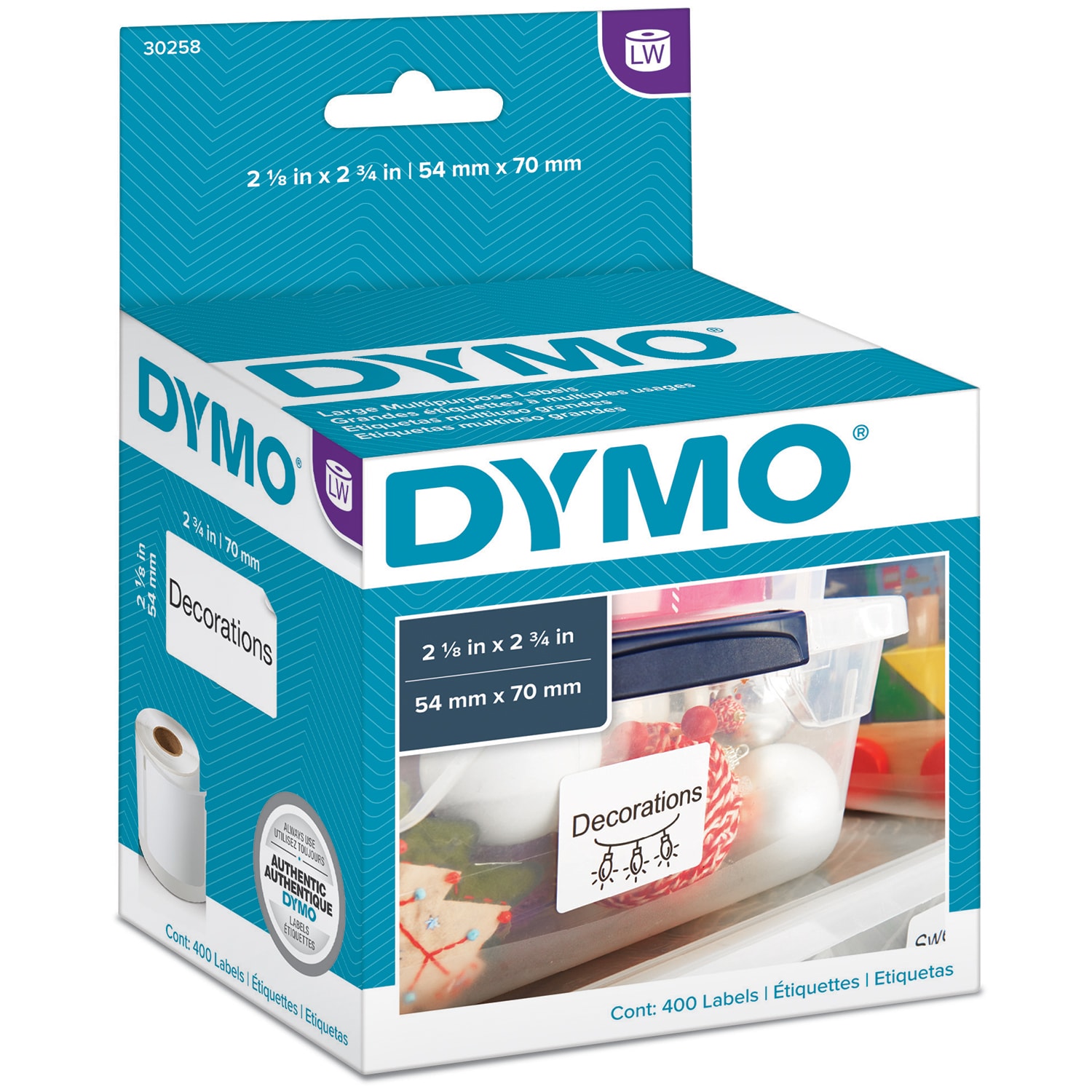 DYMO LabelWriter Large Multi Purpose Thermal Labels White 2 1 8 X 2 