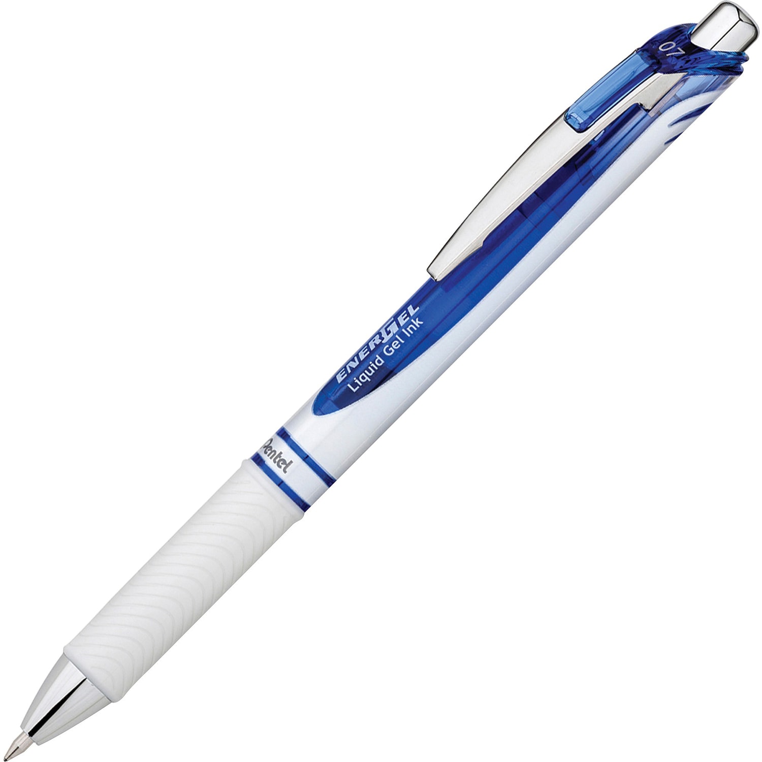 Stylos Gel Liquide à Pointe Rétractable Energel Pearl Pentel Bleu 0 7