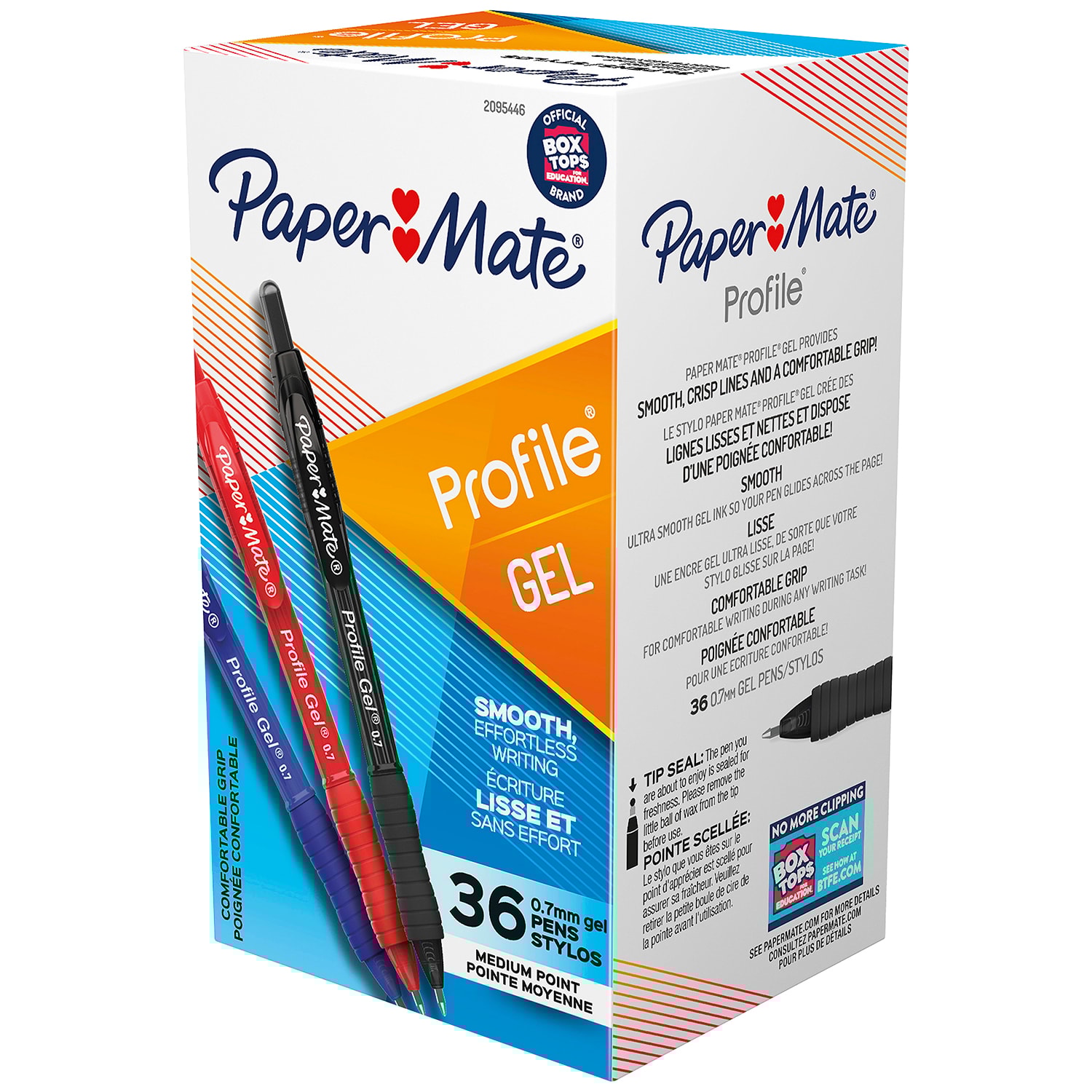 Paper Mate Profile Gel Retractable Pens, Assorted, Medium 0.7 mm, 36/PK ...