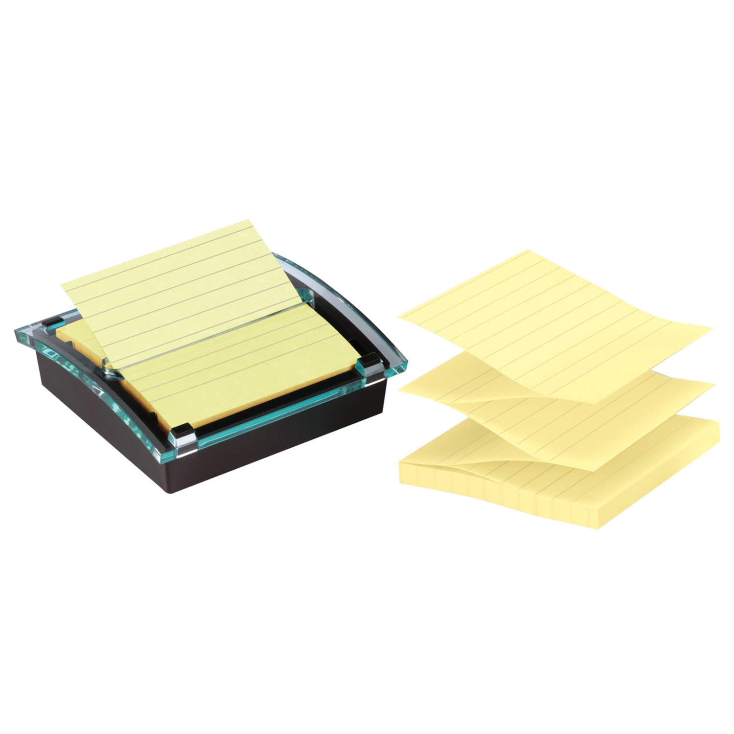 Post-it Super Sticky Pop-Up Lined Notes Value Pack With Dispenser, 4" x ...