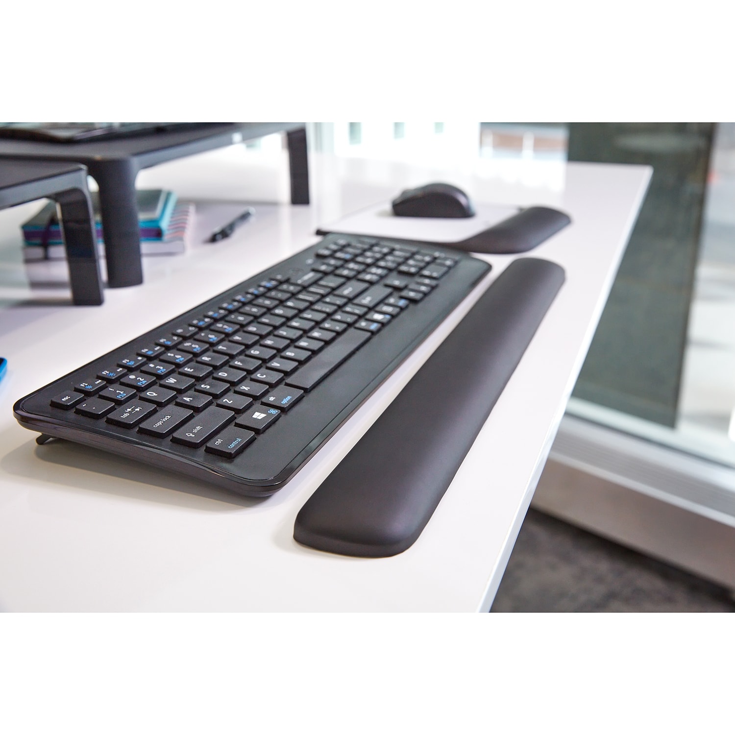 3M Gel Wrist Rest for Keyboards, Black, 19"W X 2"D x 3/4"H | Grand & Toy