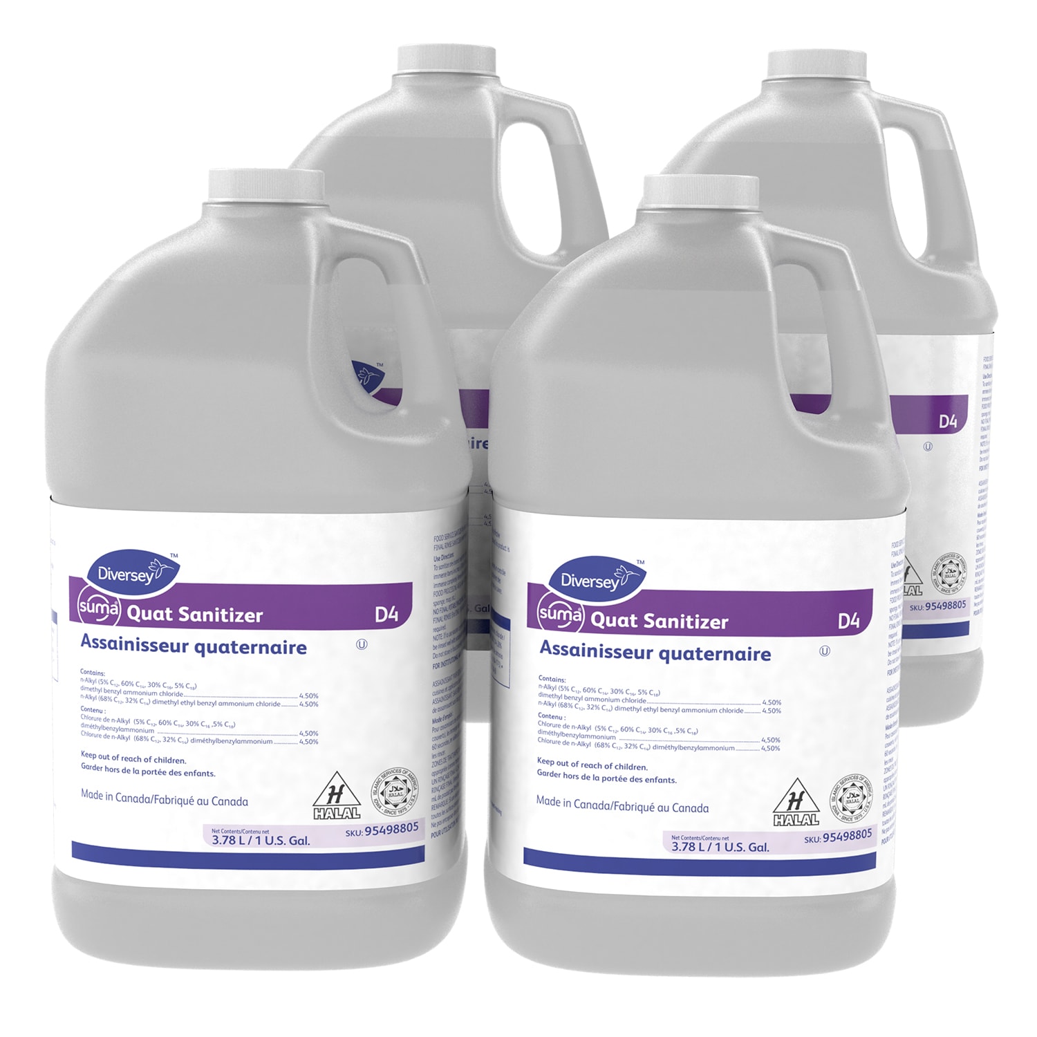 Diversey Suma Quat Sanitizer, 3.78 L, 4/CT | Grand & Toy