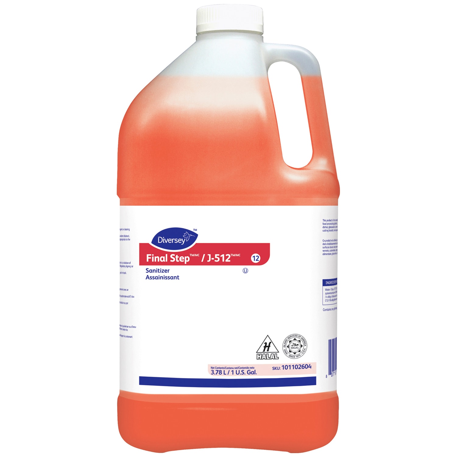Diversey Final Step J-512 Sanitizer, 3.78 L, 4/CT | Grand & Toy