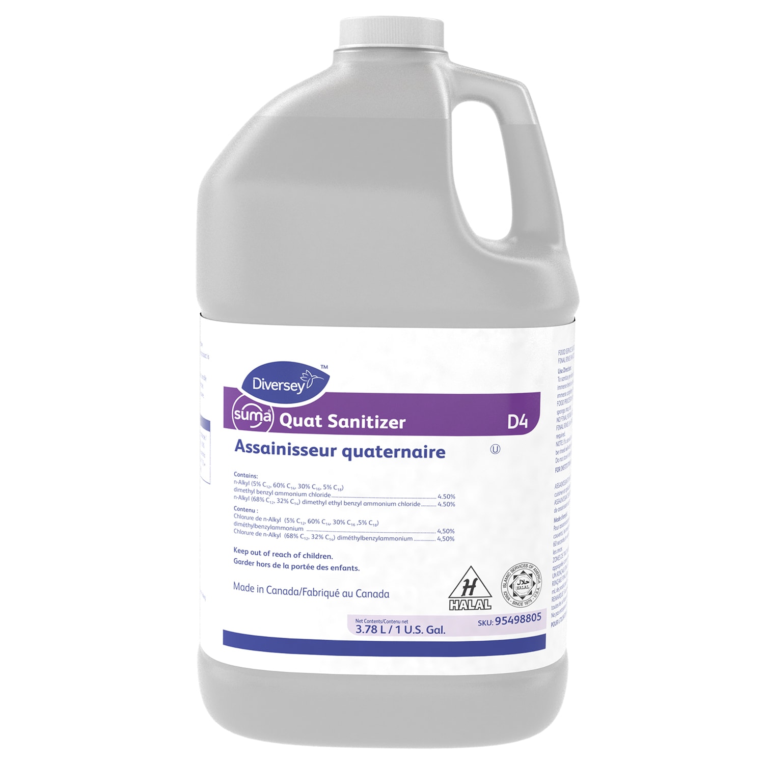 Diversey Suma Quat Sanitizer, 3.78 L, 4/CT | Grand & Toy