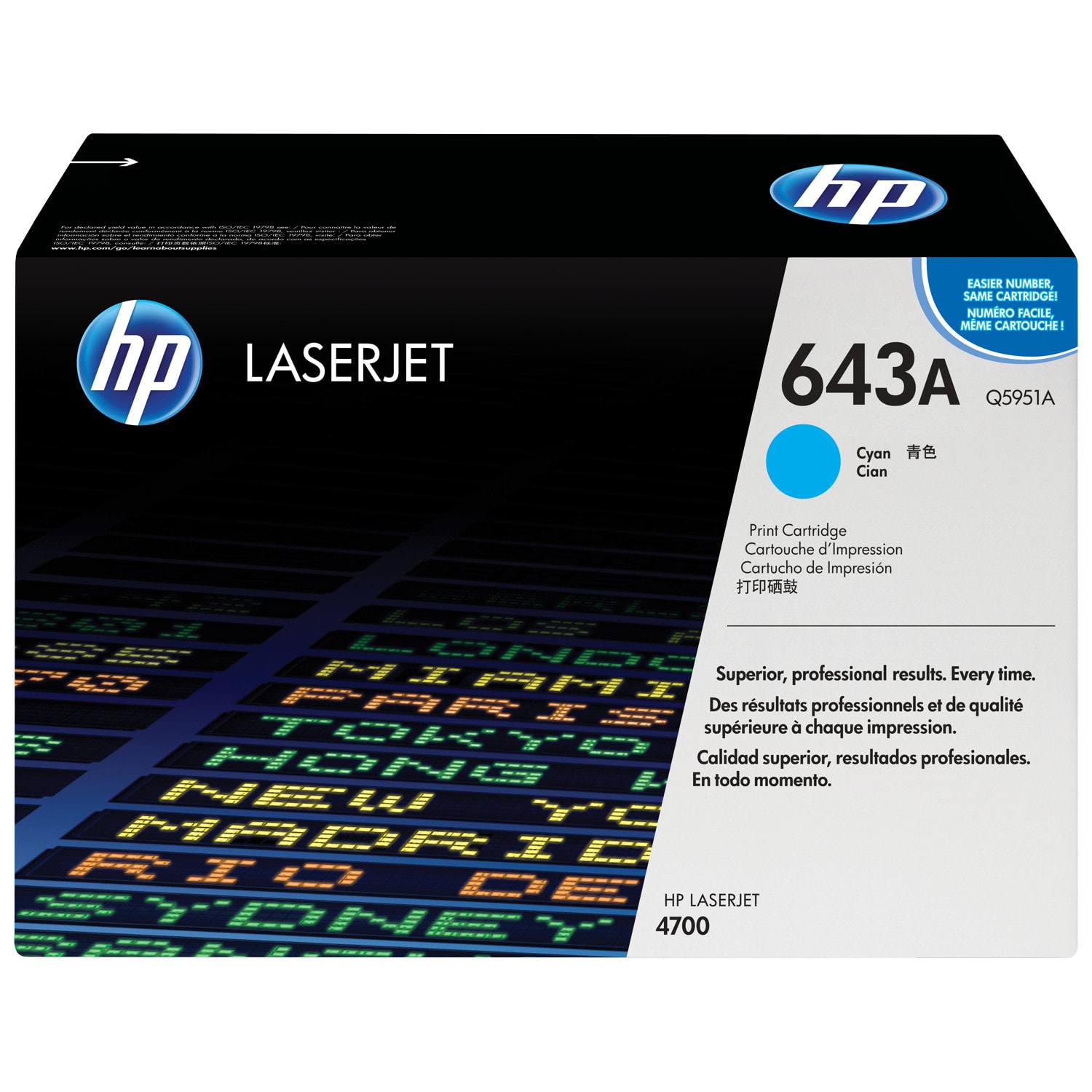 HP 643A Cyan Standard Yield Toner Cartridge (Q5951A) | Grand & Toy