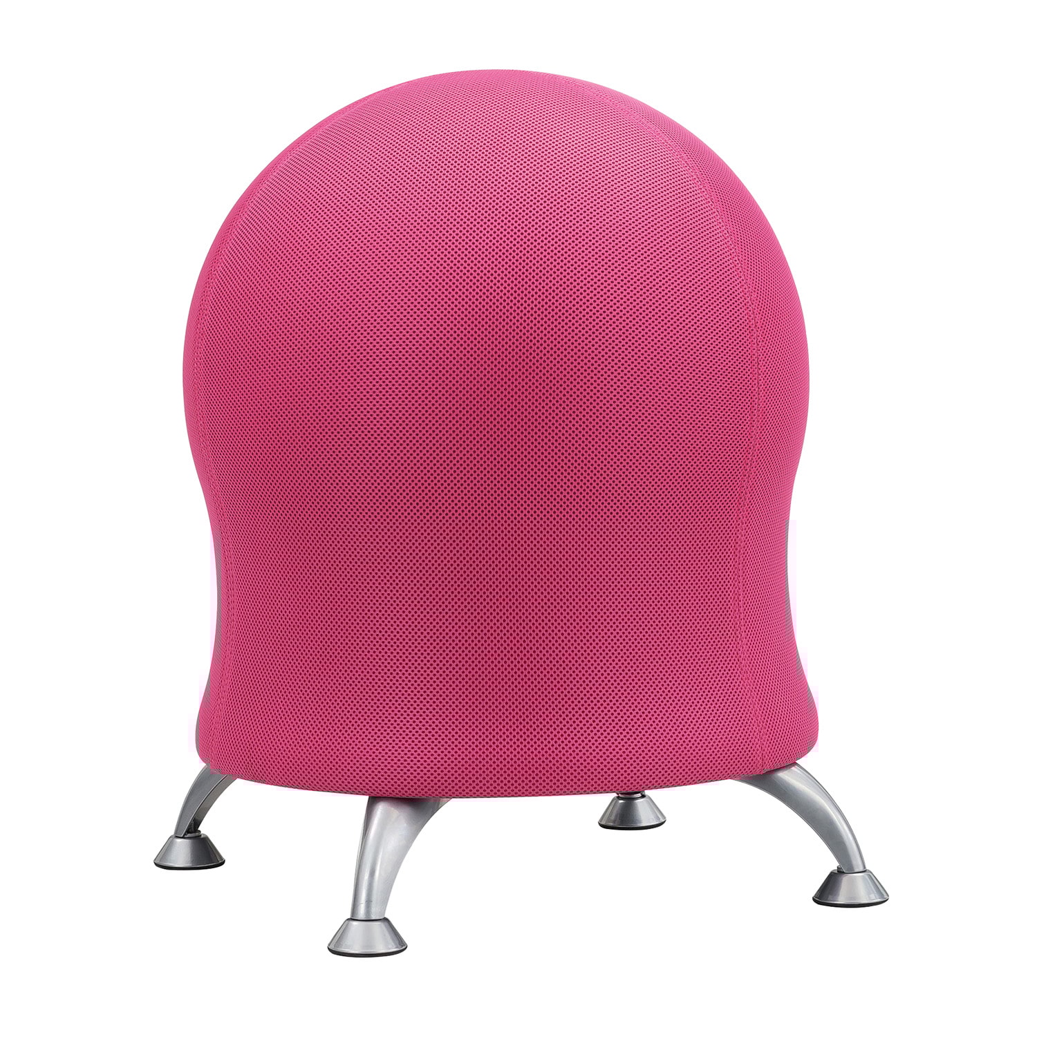 Safco Zenergy Exercise Ball Stool, Pink Mesh With Silver Legs | Grand & Toy