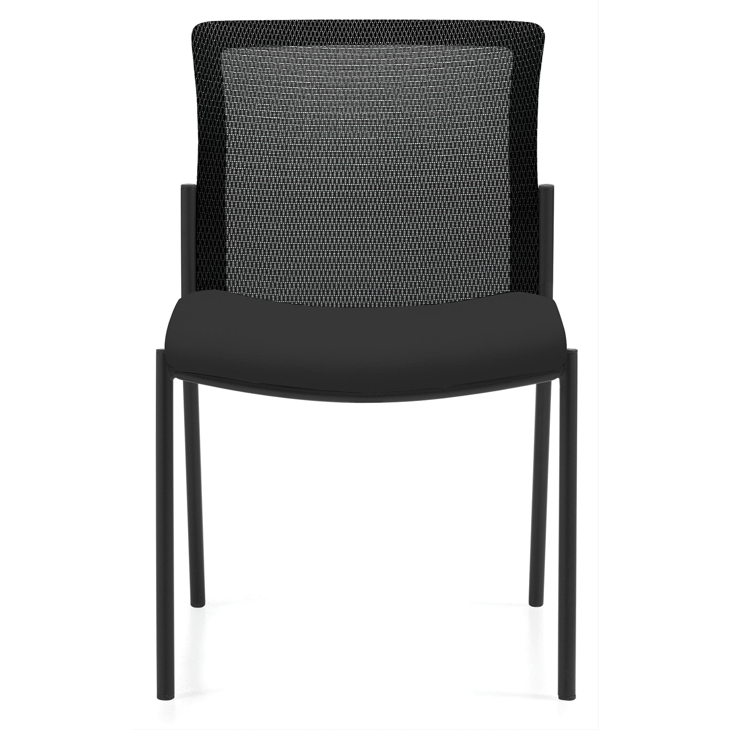 Global Vion Low-Back Armless Guest Chair With Breathable Mesh Back ...