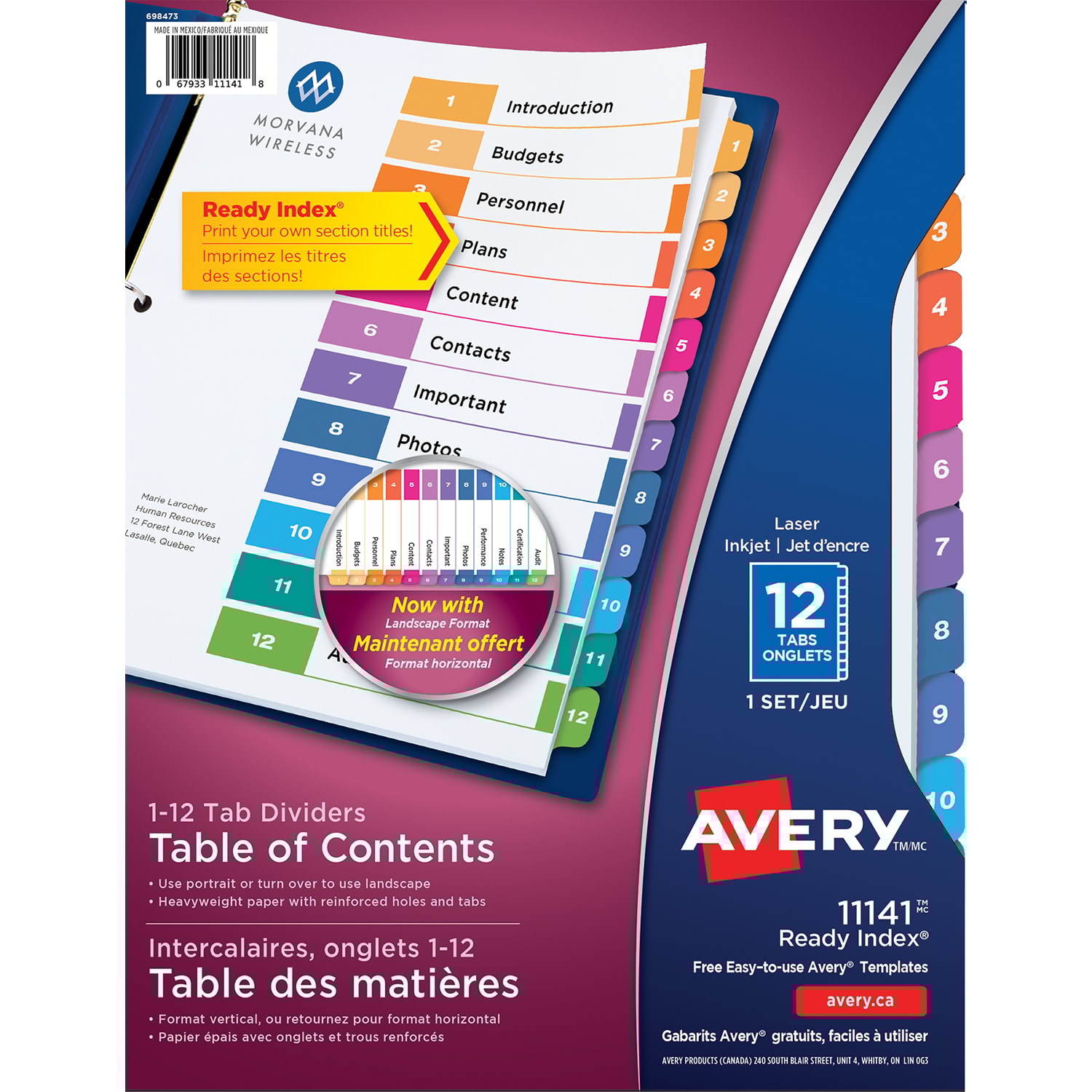 Avery Ready Index Customizable Table of Contents Dividers, Multi ... Avery Ready Index Customizable Table of Contents Dividers, Multi ...