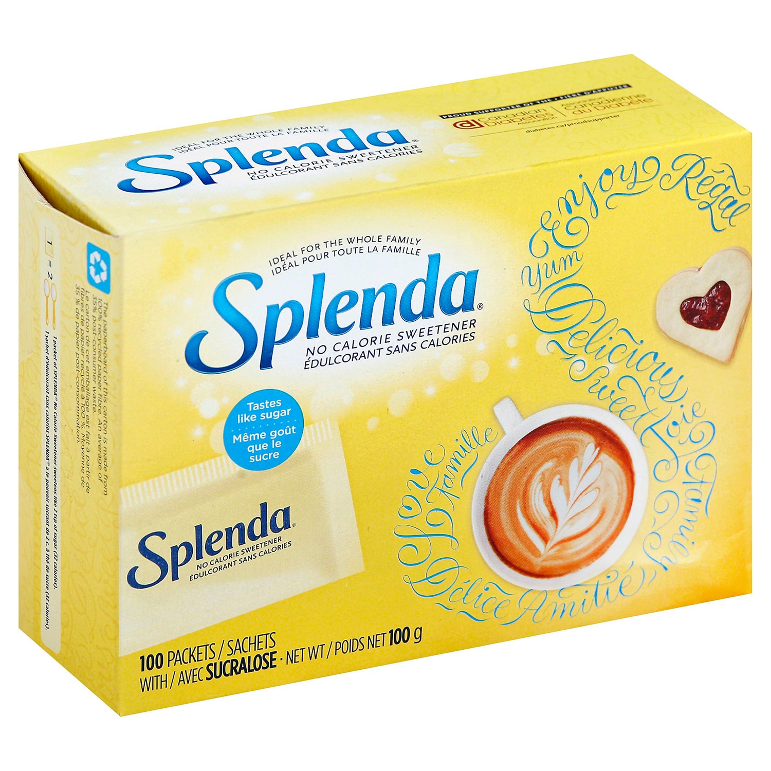 Splenda Zero Calorie Sweetener 1g Per Packet Pack Of 100 Grand And Toy
