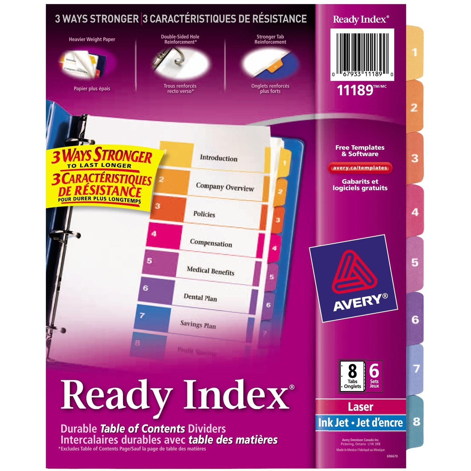 Avery® Ready Index Table of Contents Dividers | Grand & Toy Avery® Ready Index Table of Contents Dividers | Grand & Toy