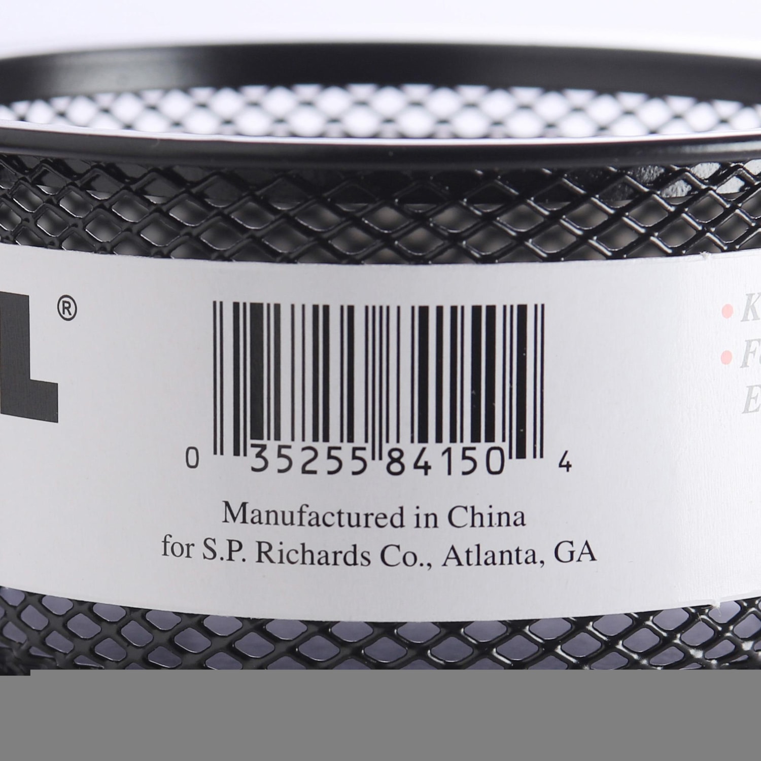 Lorell Black Mesh/Wire Paper Clip Holder | Grand & Toy