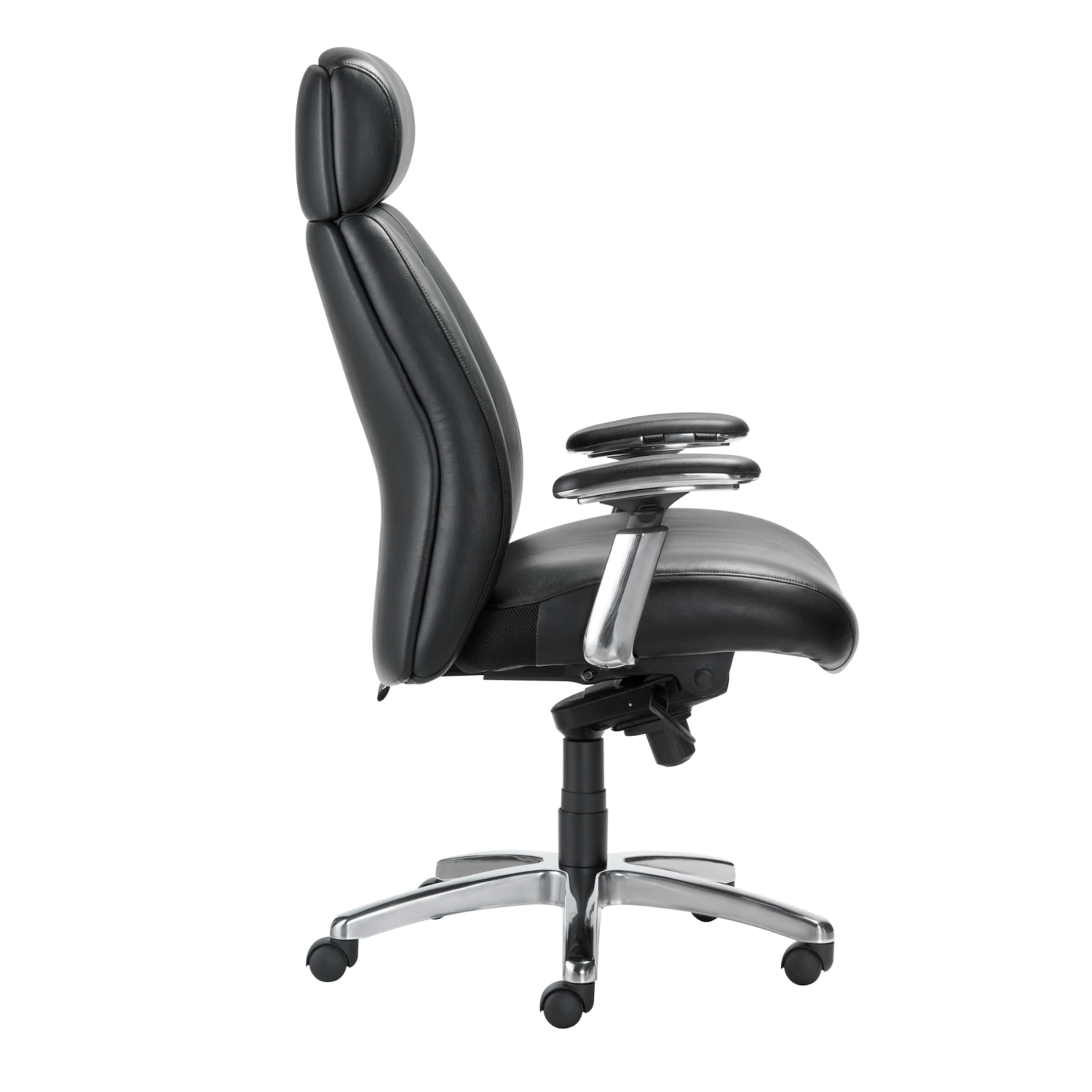 Nightingale Presider Executive High-Back Leather Chair, Black | Grand & Toy