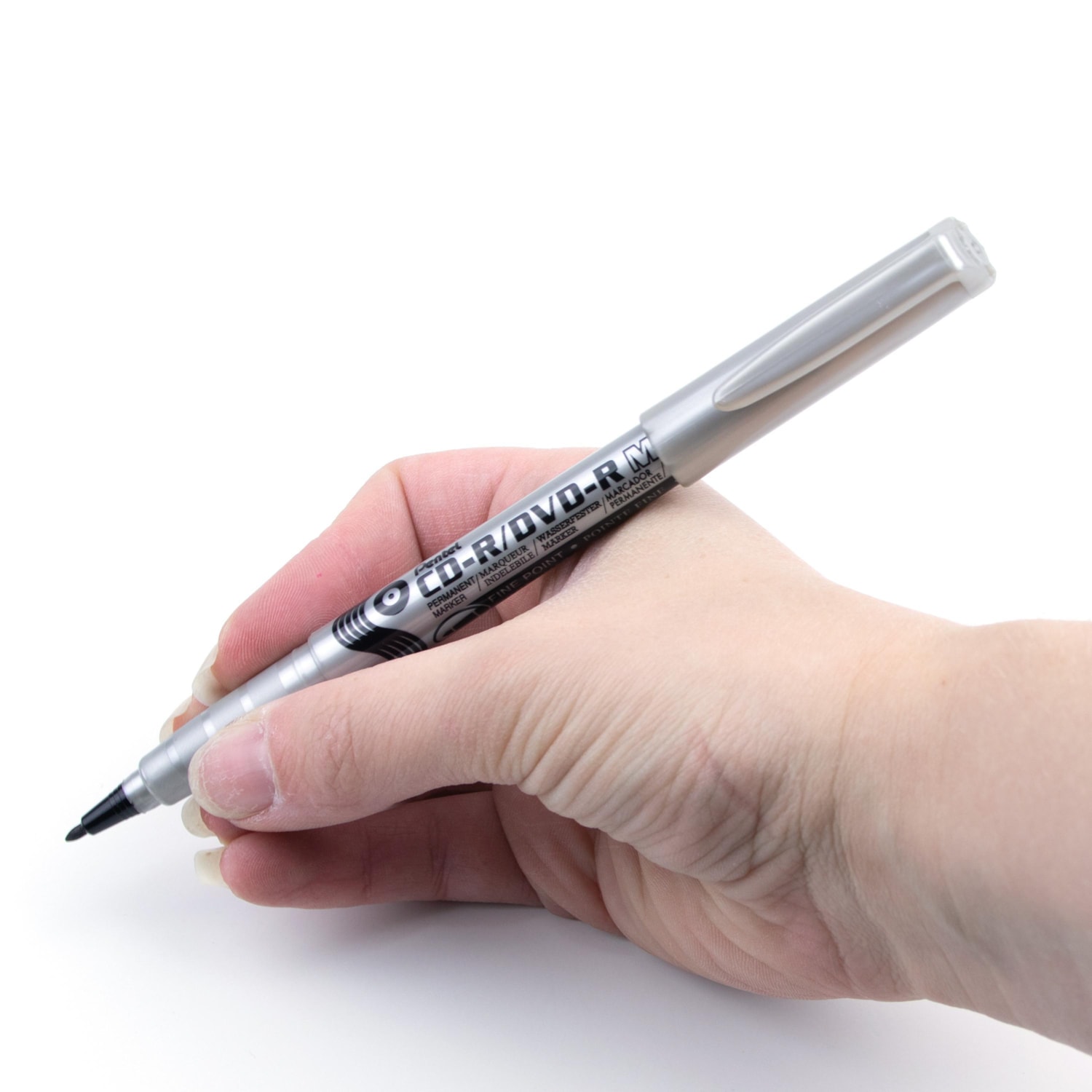 Pentel CD-R/DVD-R Permanent Marker, Black Ink, Bullet 2.0 mm | Grand & Toy