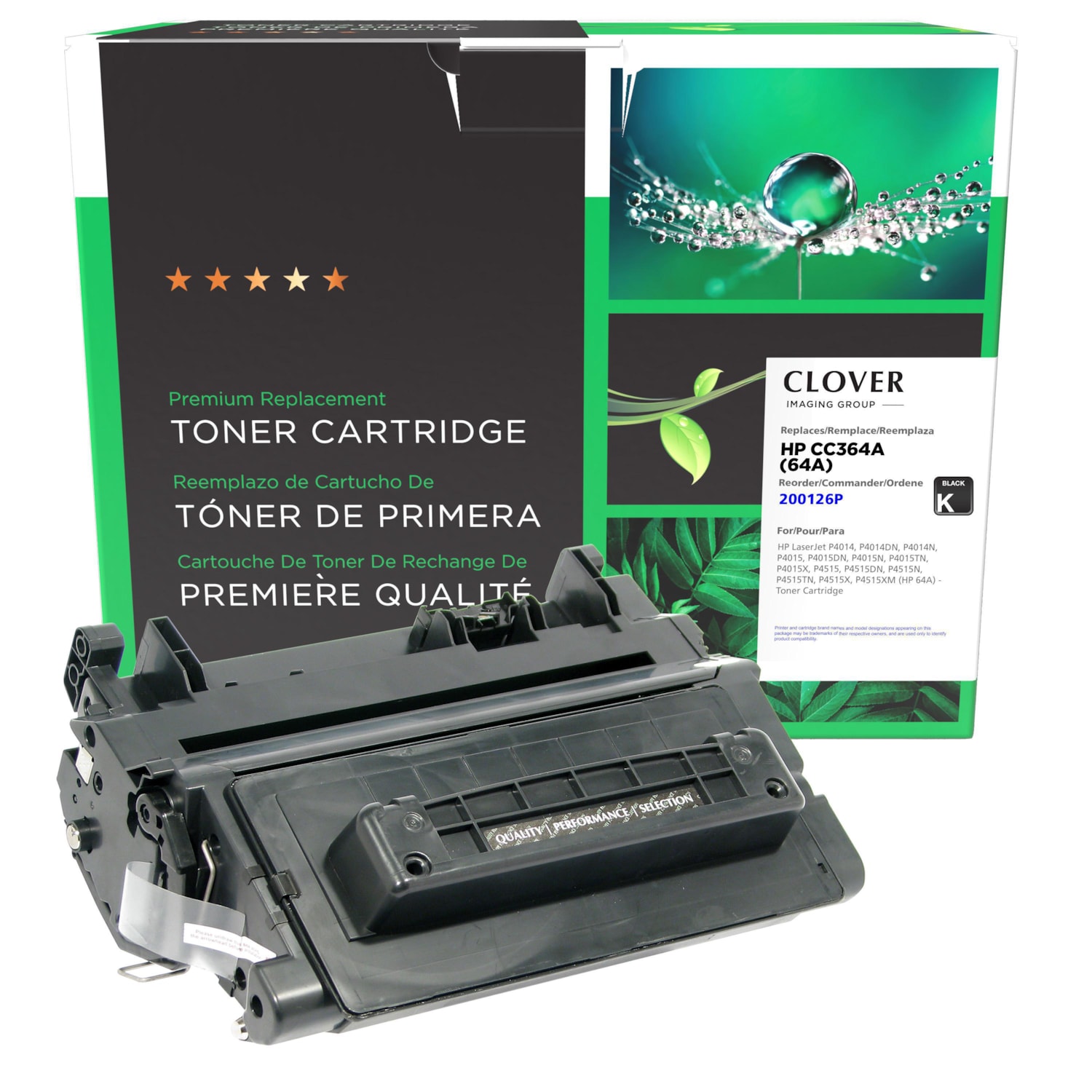 Cartouche de toner noir émise à neuf à rendement standard HP 64A Clover ...