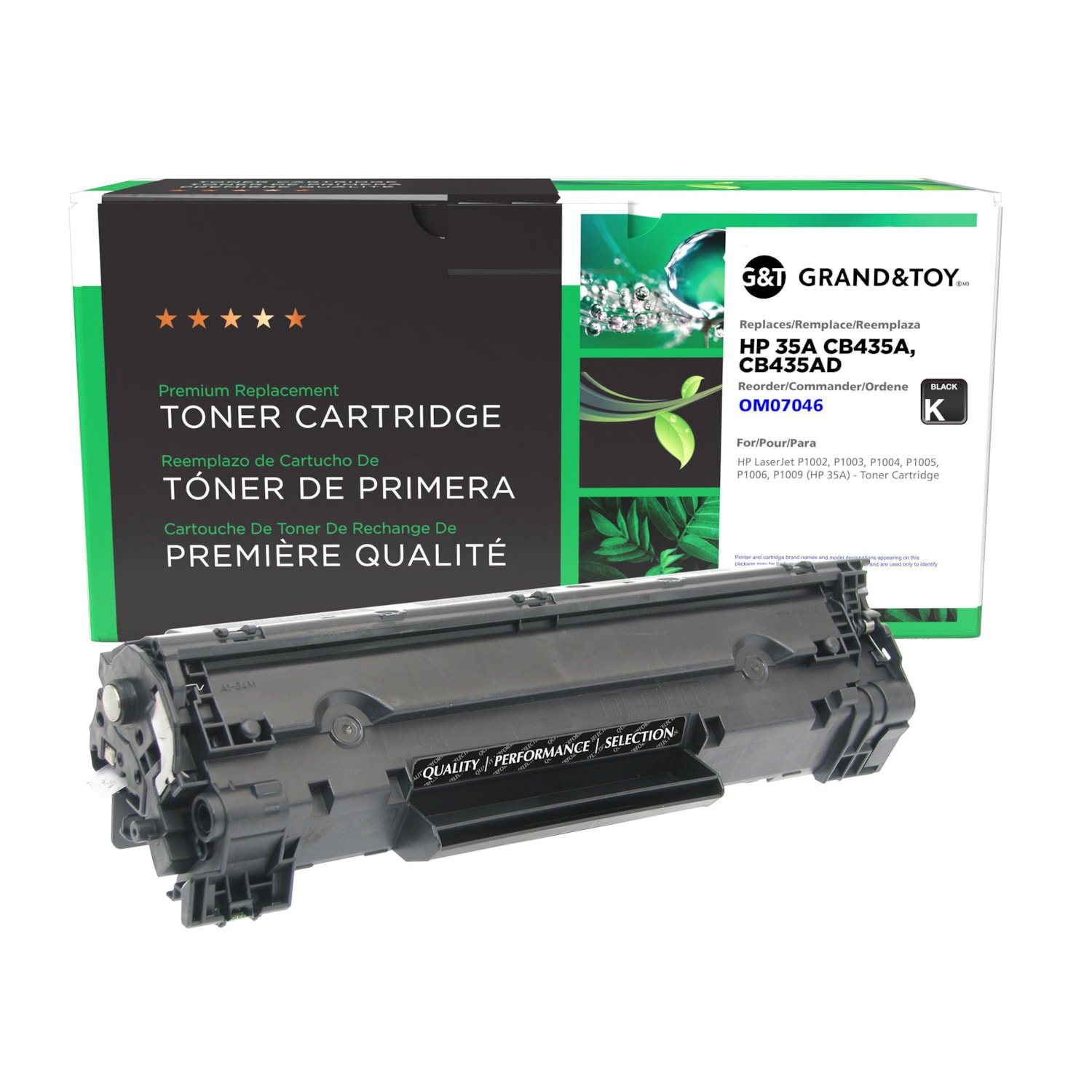 Cartouche de toner noir émise à neuf à rendement standard HP 35A Clover ...