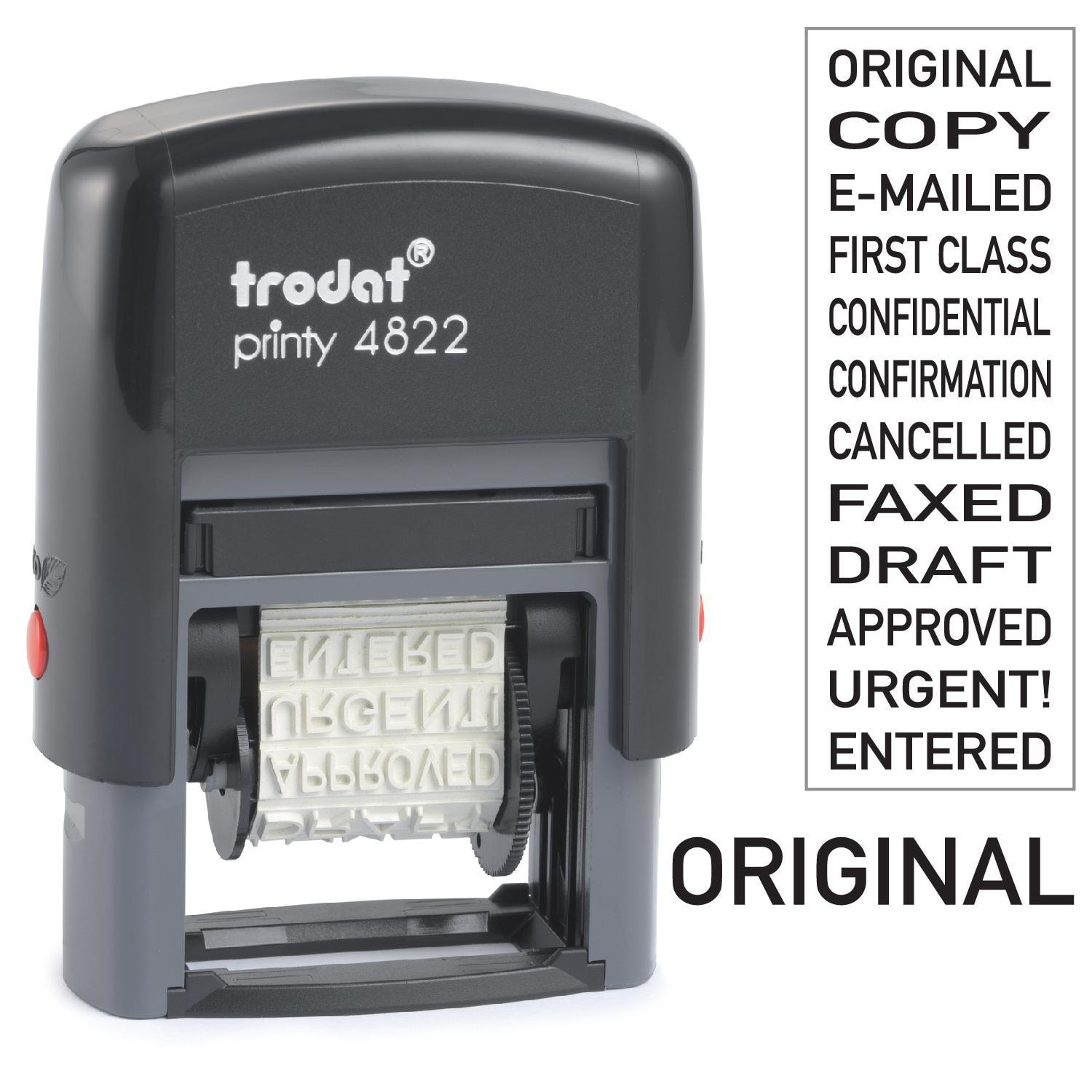 Trodat Printy 4822 Self-Inking Dial-A-Phrase Stamp | Grand & Toy