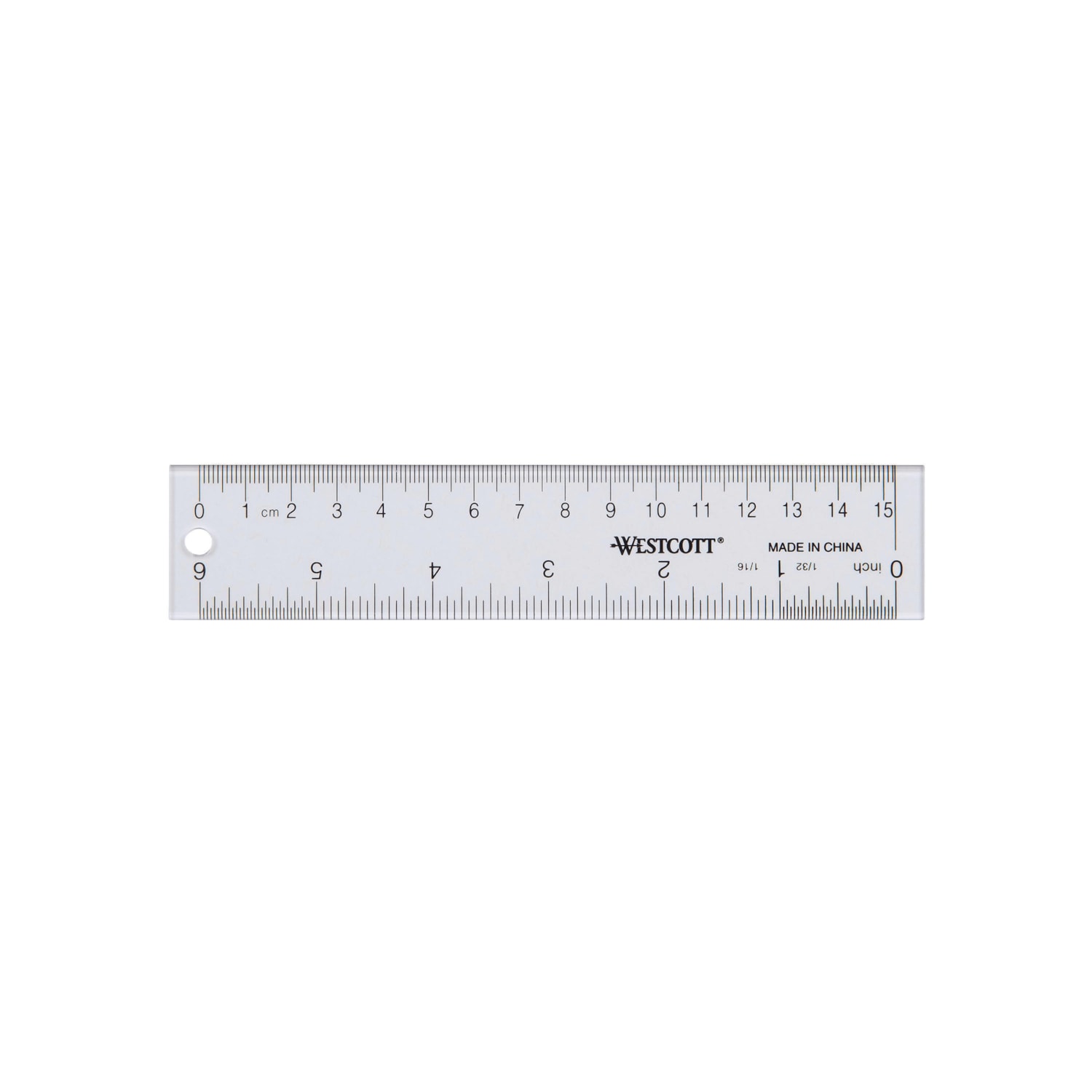 Westcott Office Desk 6" Acrylic Ruler, Clear | Grand & Toy