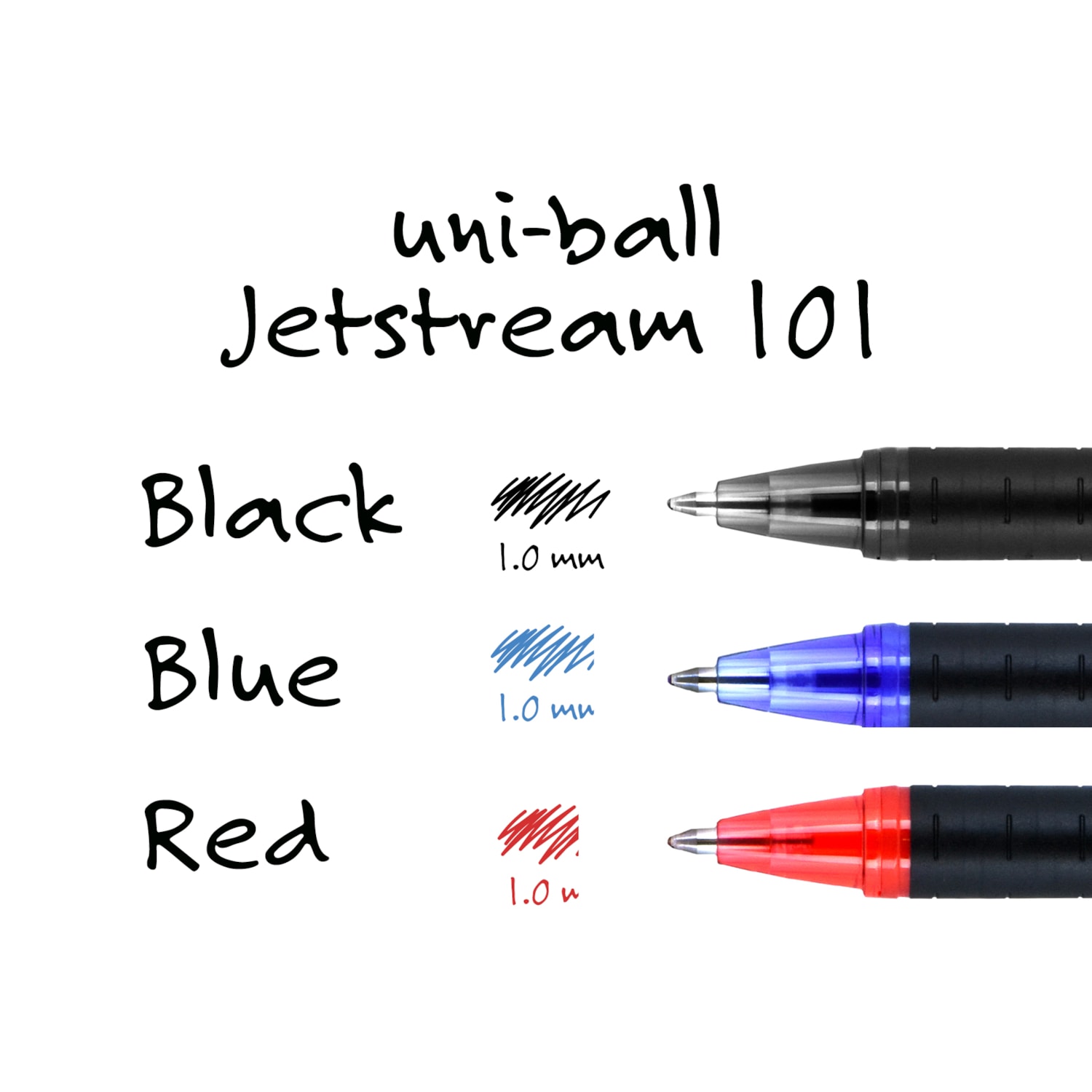 Uniball Jetstream 101 Ballpoint Pen, Black, Bold 1.0 mm | Grand & Toy