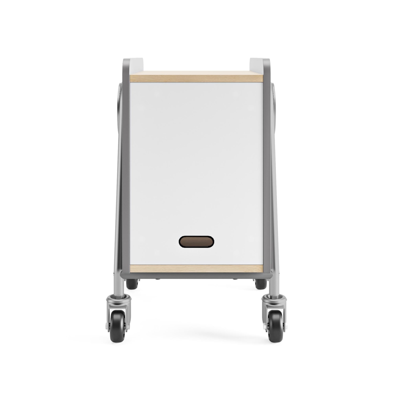 Safco Whiffle 27-1/4"H Rolling Storage Cart Cubby with Totes and Door ...