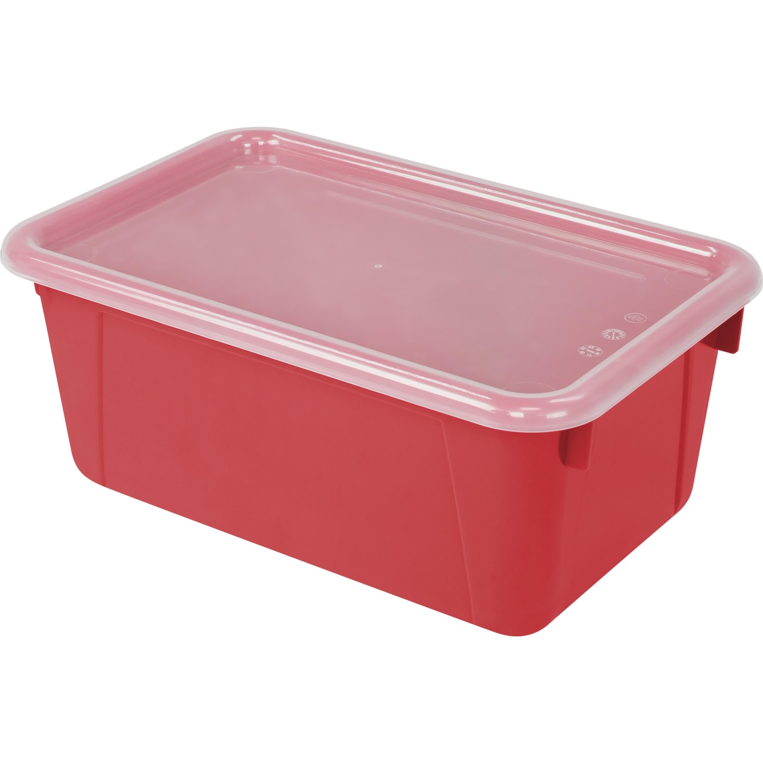 Storex Classroom Cubby Bin with Lid, Red | Grand & Toy