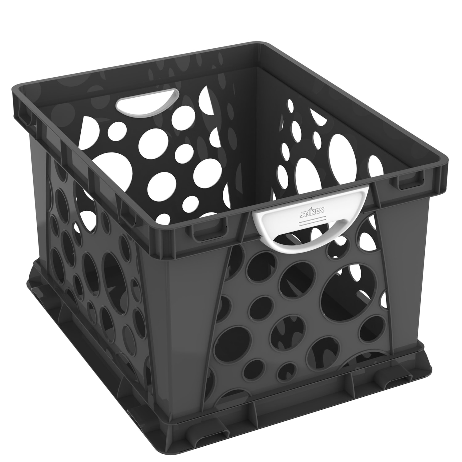 Storex Premium Letter Legal File Crate Black Grand And Toy