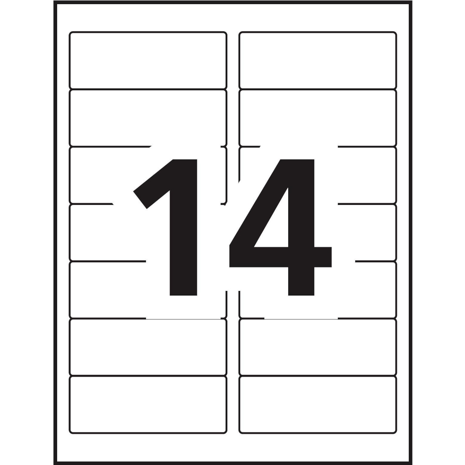 Avery 5962 Easy Peel Address Labels White 1 1 3 X 4 Sheet Of 14