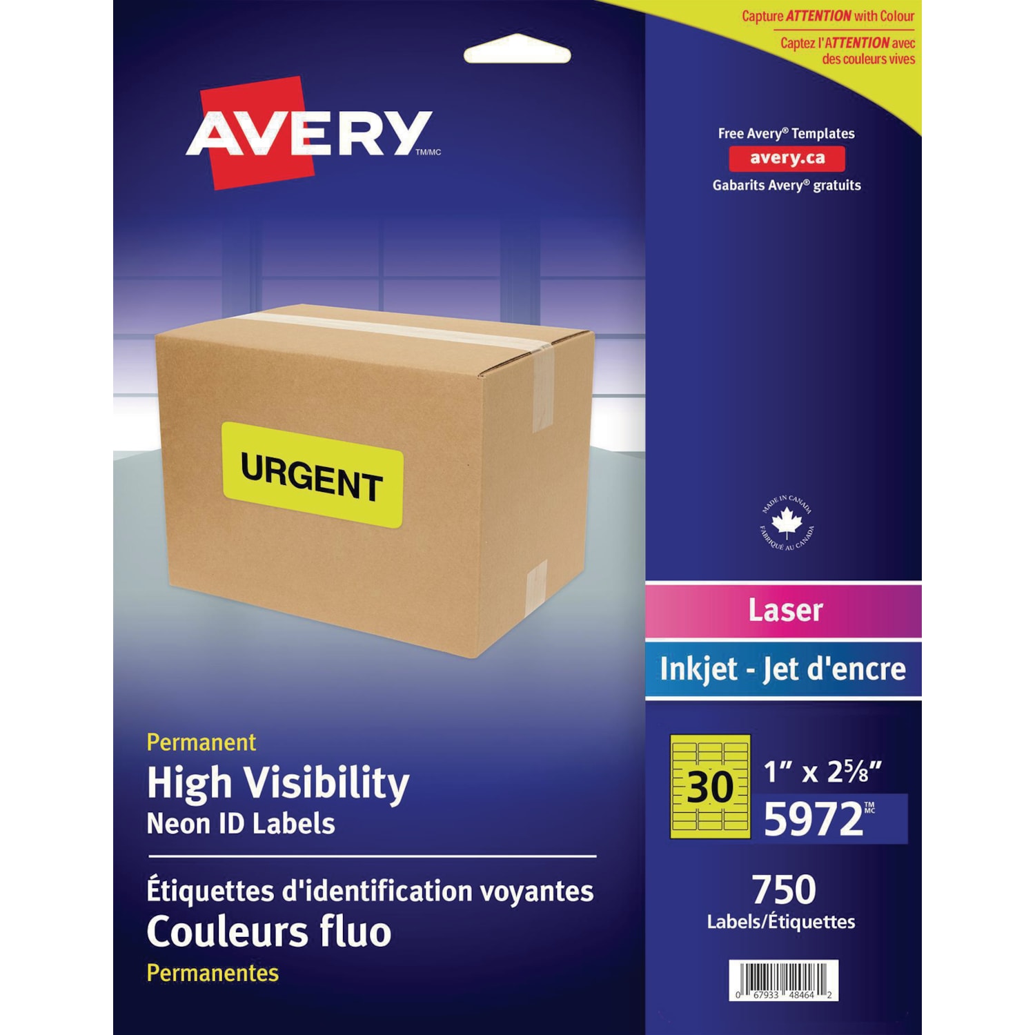 avery-5972-high-visibility-rectangular-laser-labels-neon-yellow-2-5-8