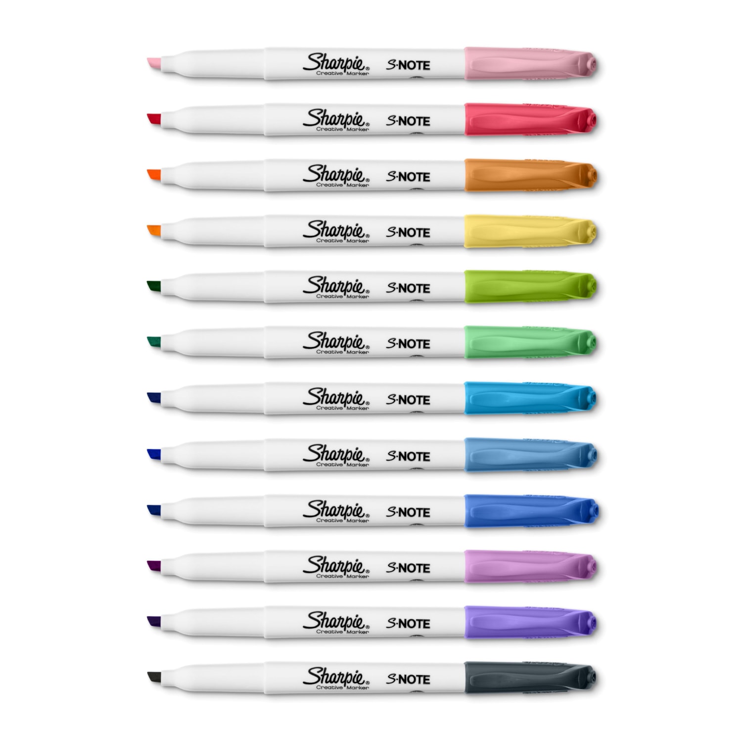Sharpie S-Note Creative Markers, Assorted Colours, Chisel Tip, Pack of ...
