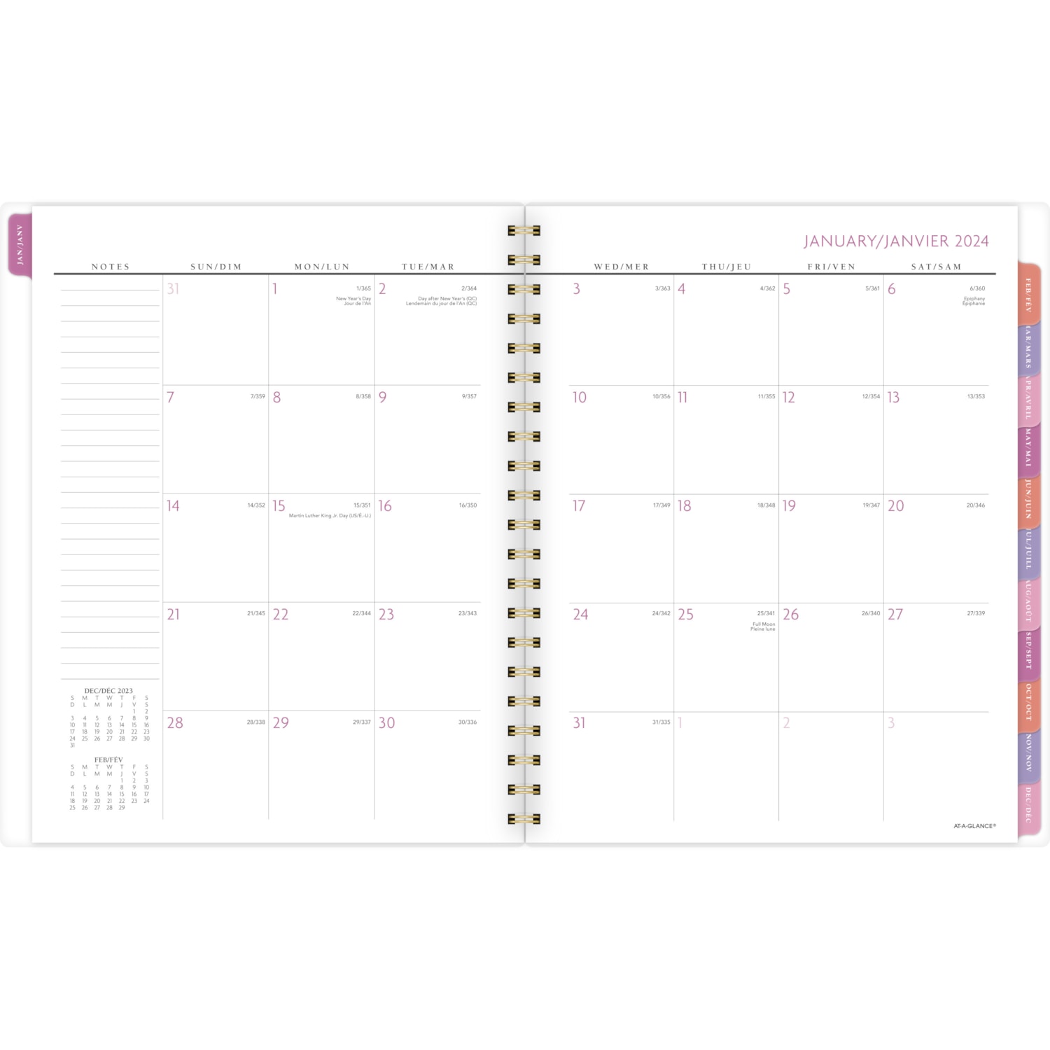 At-A-Glance Badge Purple Geo Large Weekly/Monthly Planner | Grand & Toy