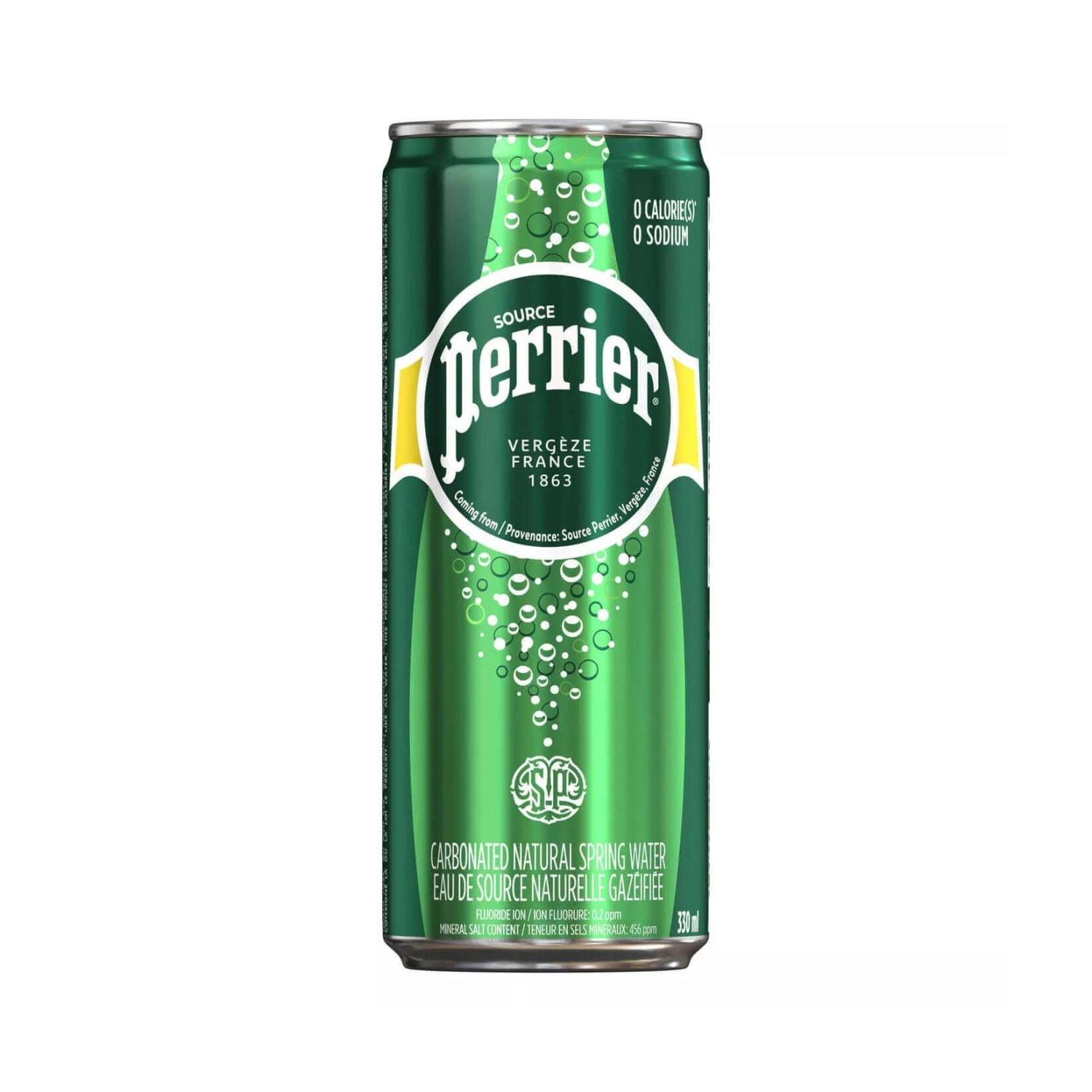 Perrier Slim Can. Original. 330mL. Box of 8 | Grand & Toy
