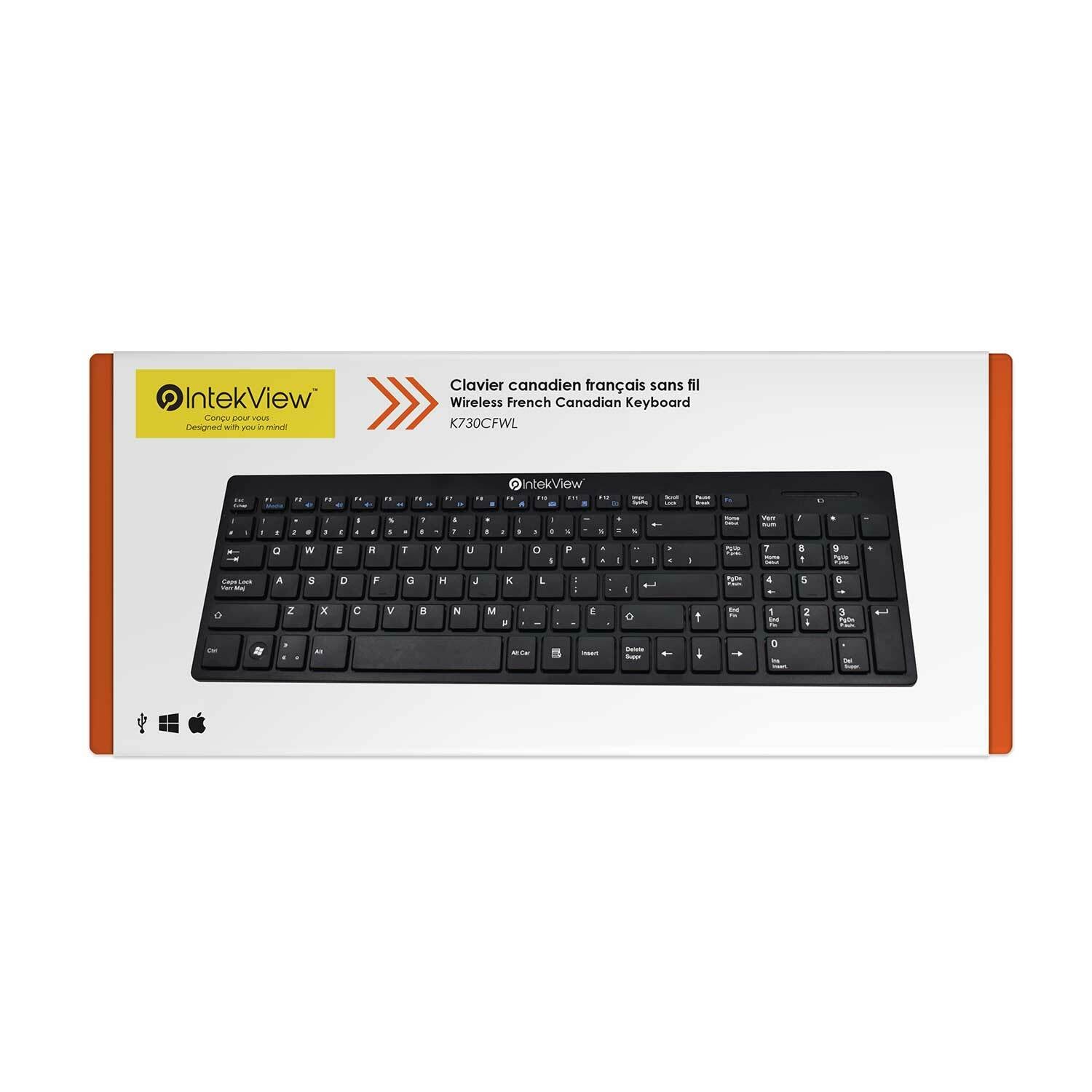 Wireless IntekView Slim Keyboard V.2 French Canadian | Grand & Toy