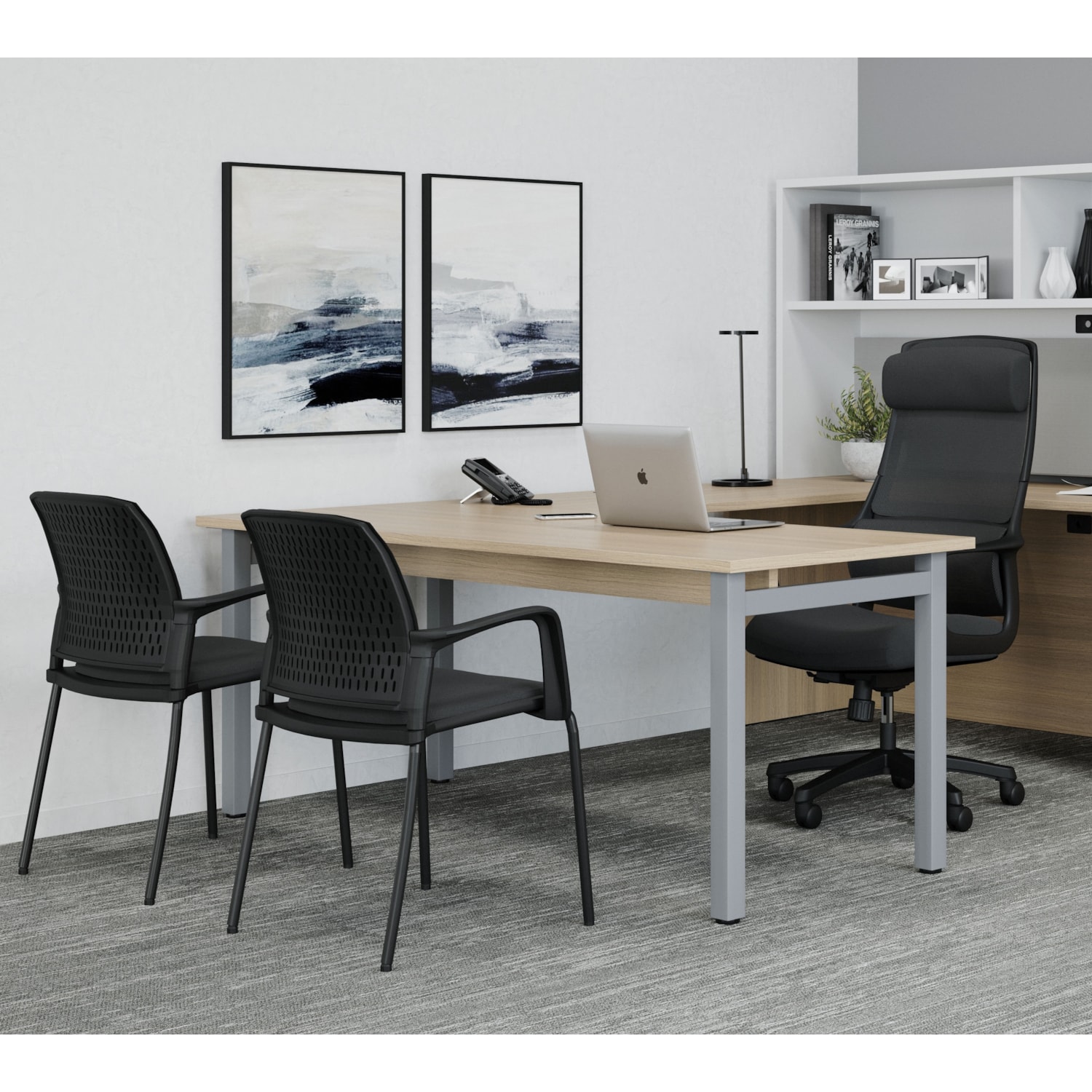 Offices to Go - Newland Table Desk - 48x24" - Absolute Acajou | Grand & Toy