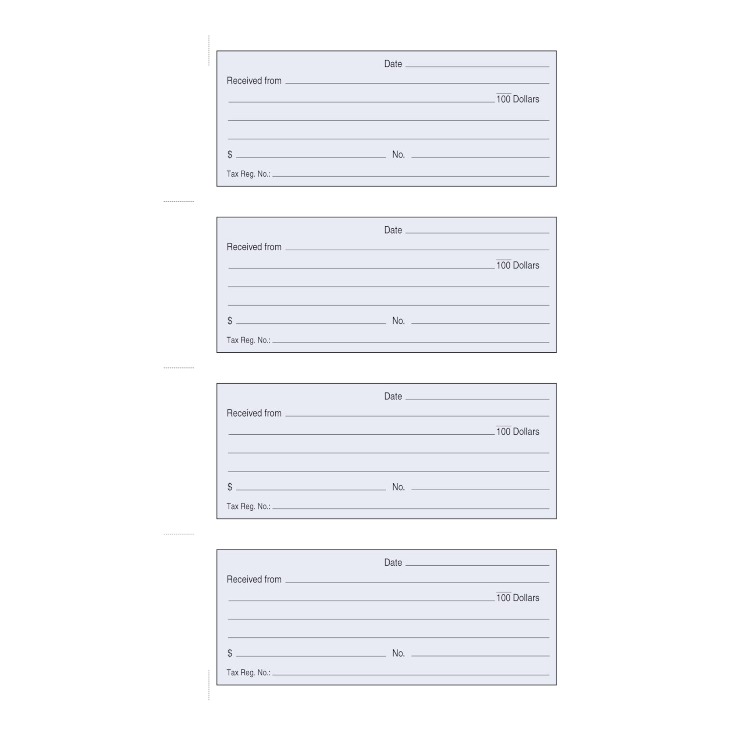 Blueline Receipt Book, 4 Receipts Per Page, 100 Triplicates, Carbonless ...