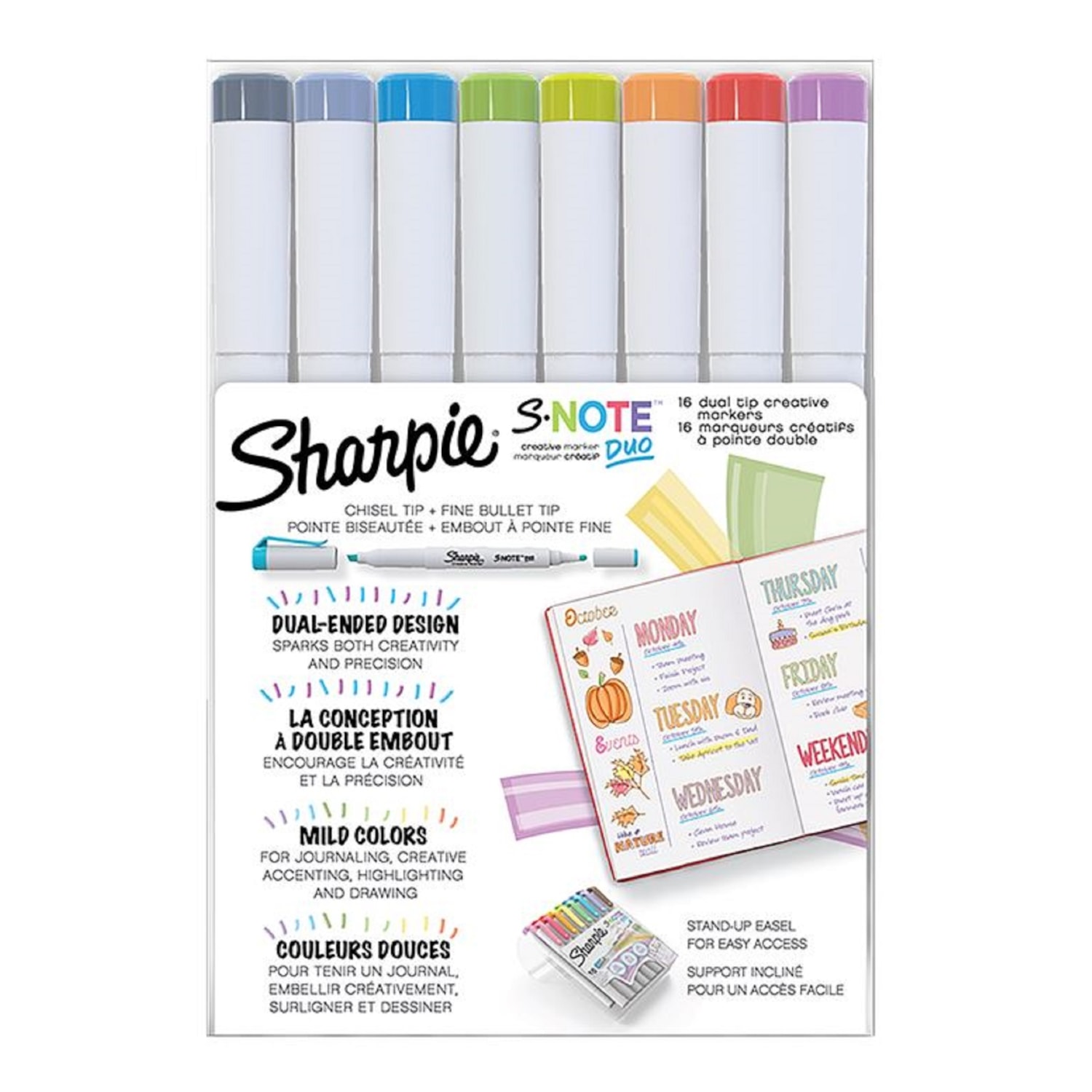 Sharpie S-Note Dual Tip Highlighters, Assorted Colours, 16pk | Grand & Toy