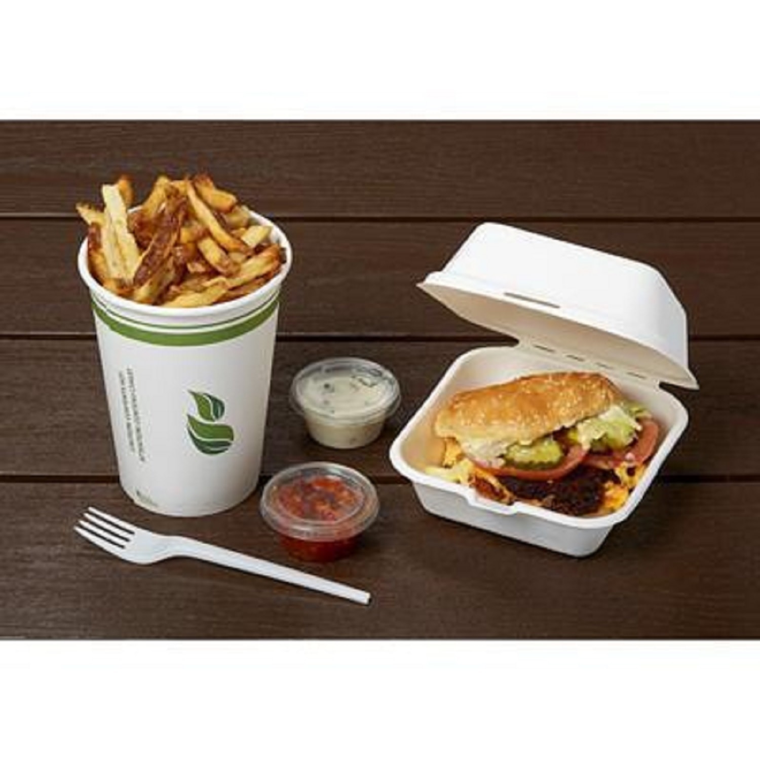 Contenants alimentaires Eco Guardian, blancs, 6 po x 6 po x 3 po ...