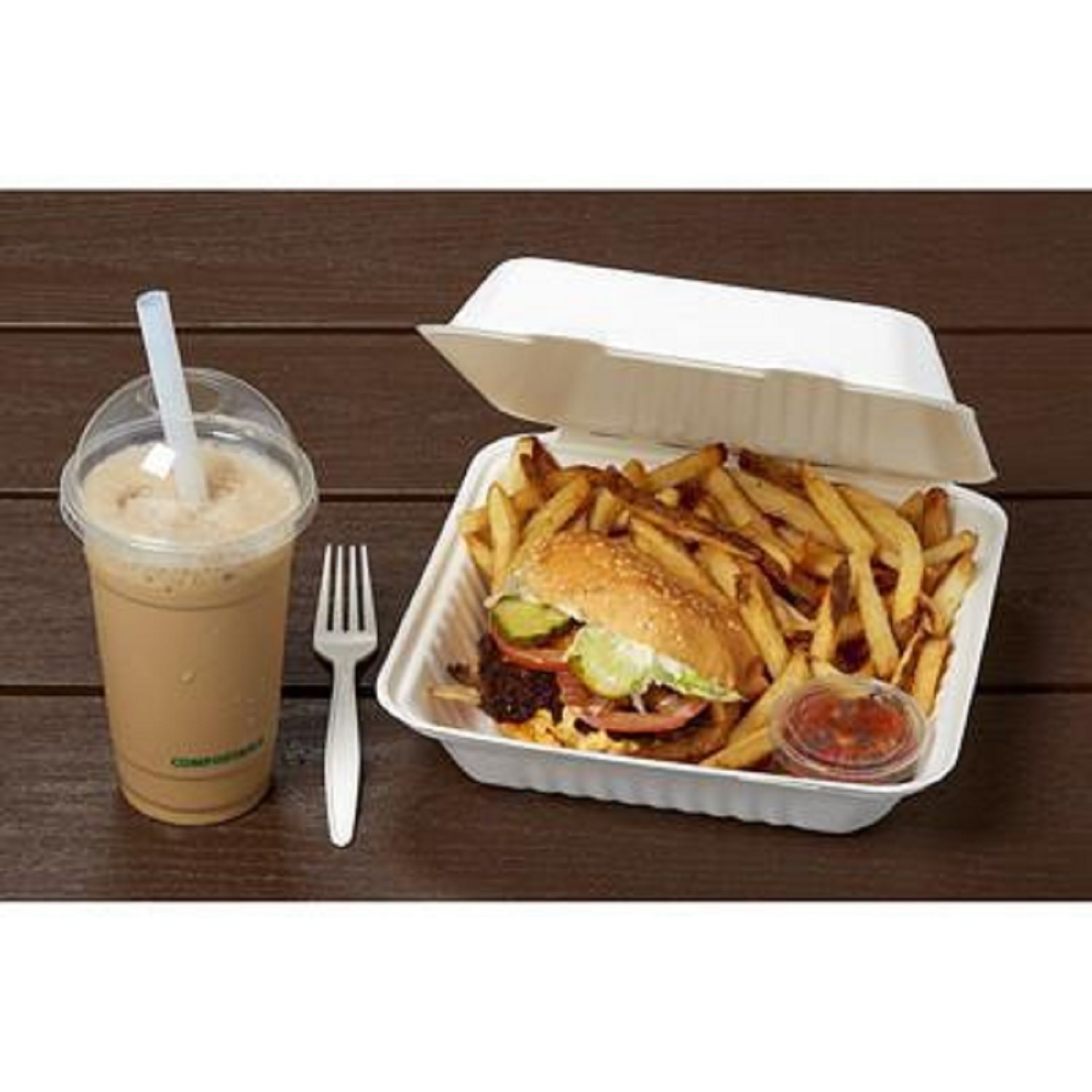 Contenants alimentaires Eco Guardian, blancs, 6 po x 6 po x 3 po ...