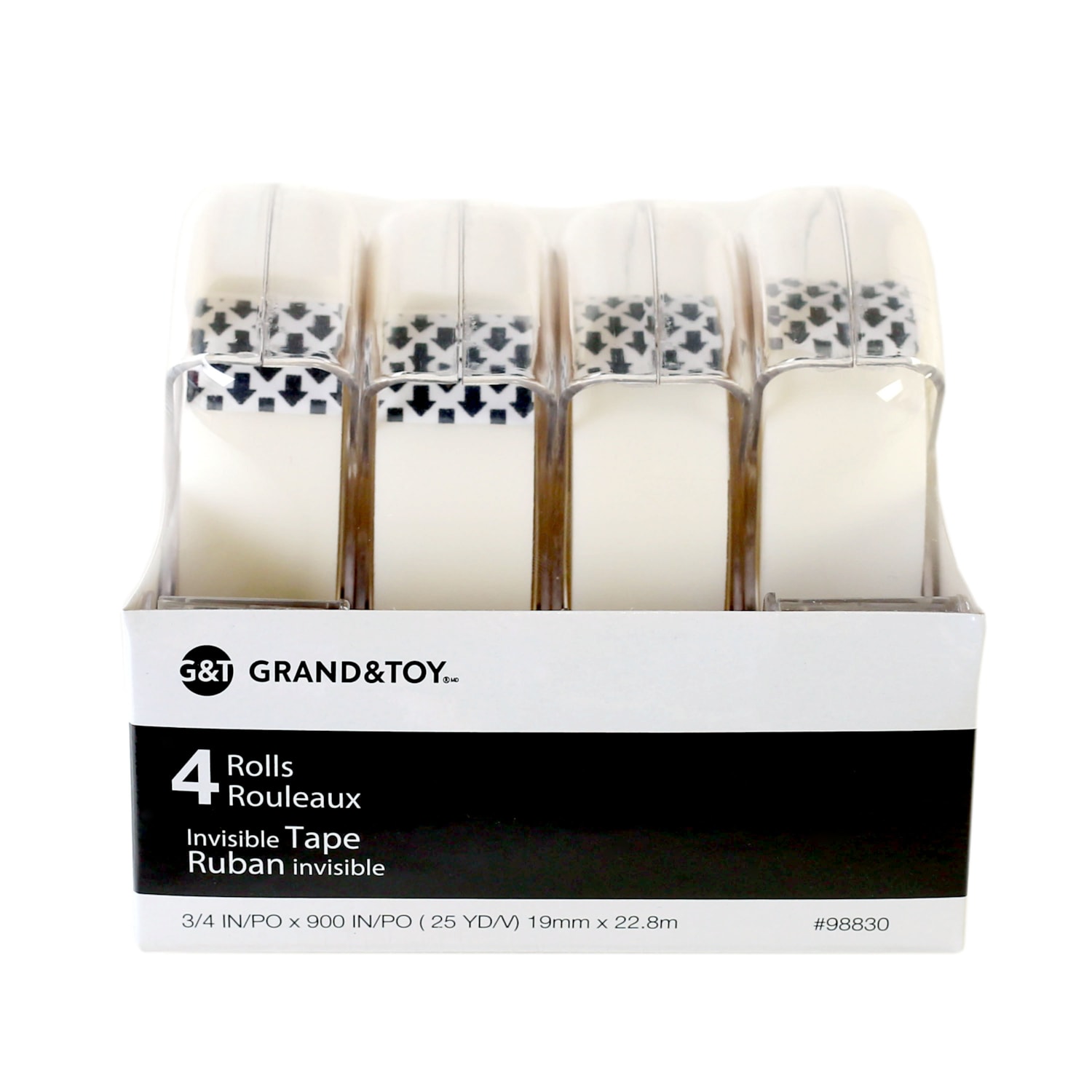 Ruban adhésif invisible avec dévidoir rechargeable Grand & Toy, 19 mm x ...