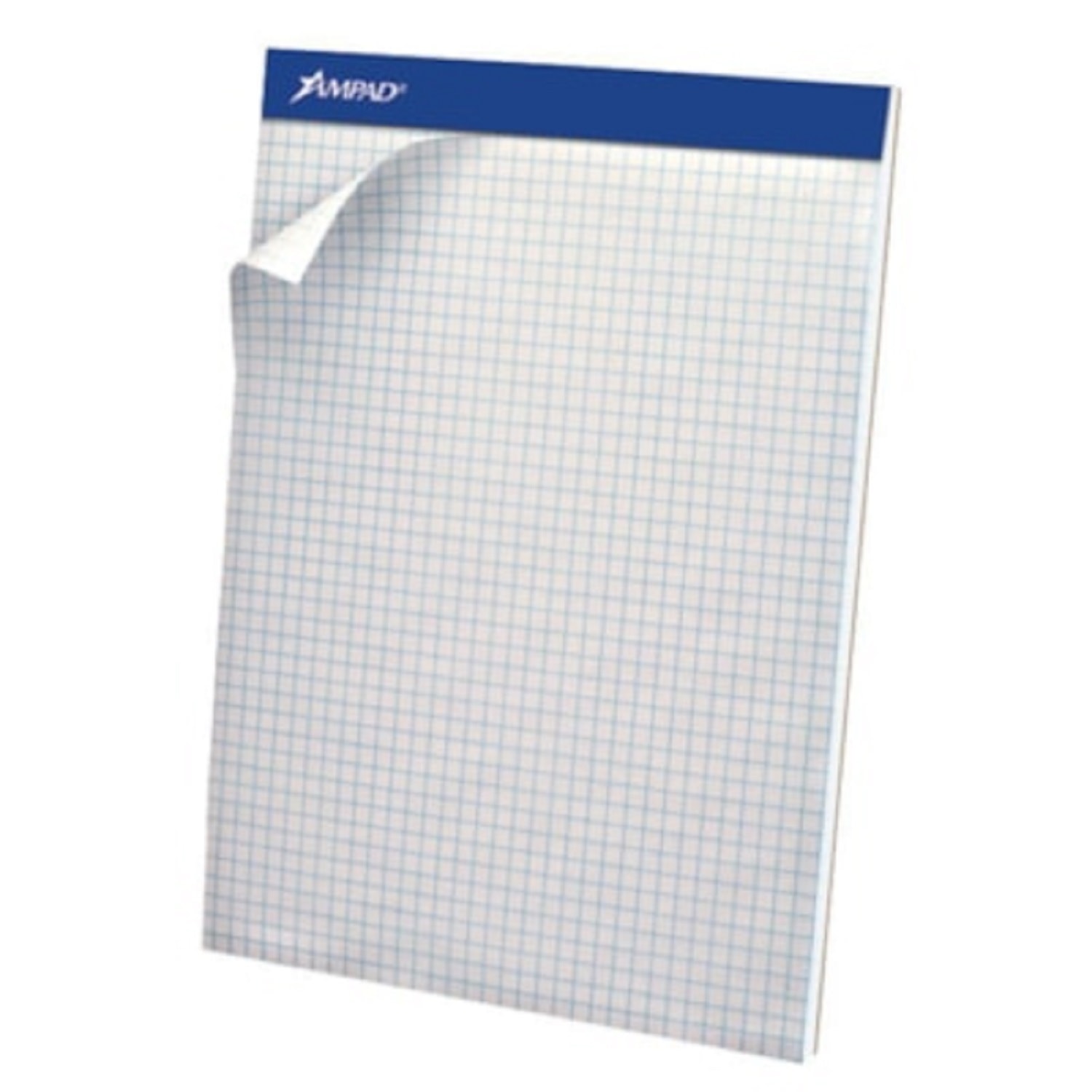Ampad® Quad Rule Letter-Size Writing Pad, White, Pad of 50 Sheets ...