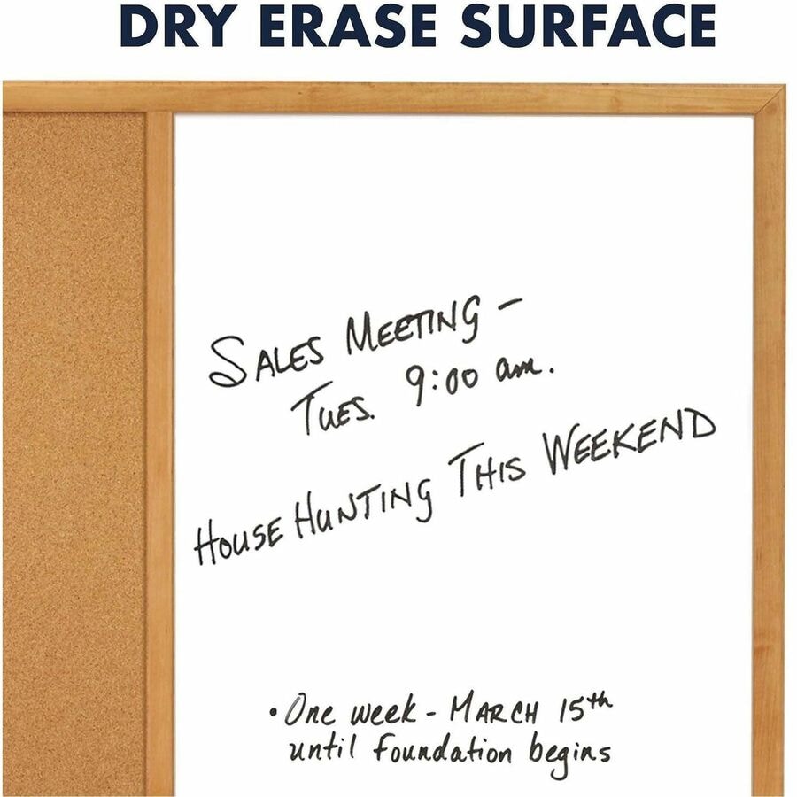 Quartet Standard Combination Whiteboard/Cork Bulletin Board - 36" (91. ...