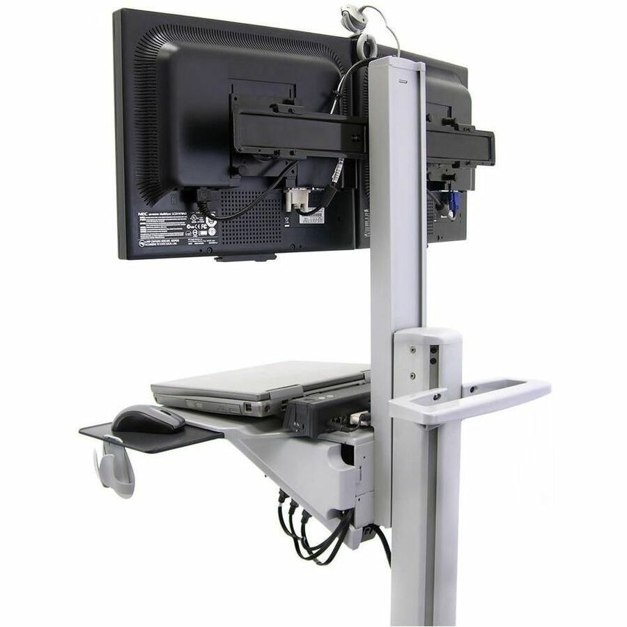Ergotron Neo-Flex Dual WideView WorkSpace Dual Monitor Cart - 46 lb ...