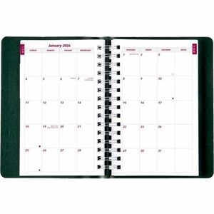 Brownline® Essential Daily Diary Twin Wire 8x5" English Green ...