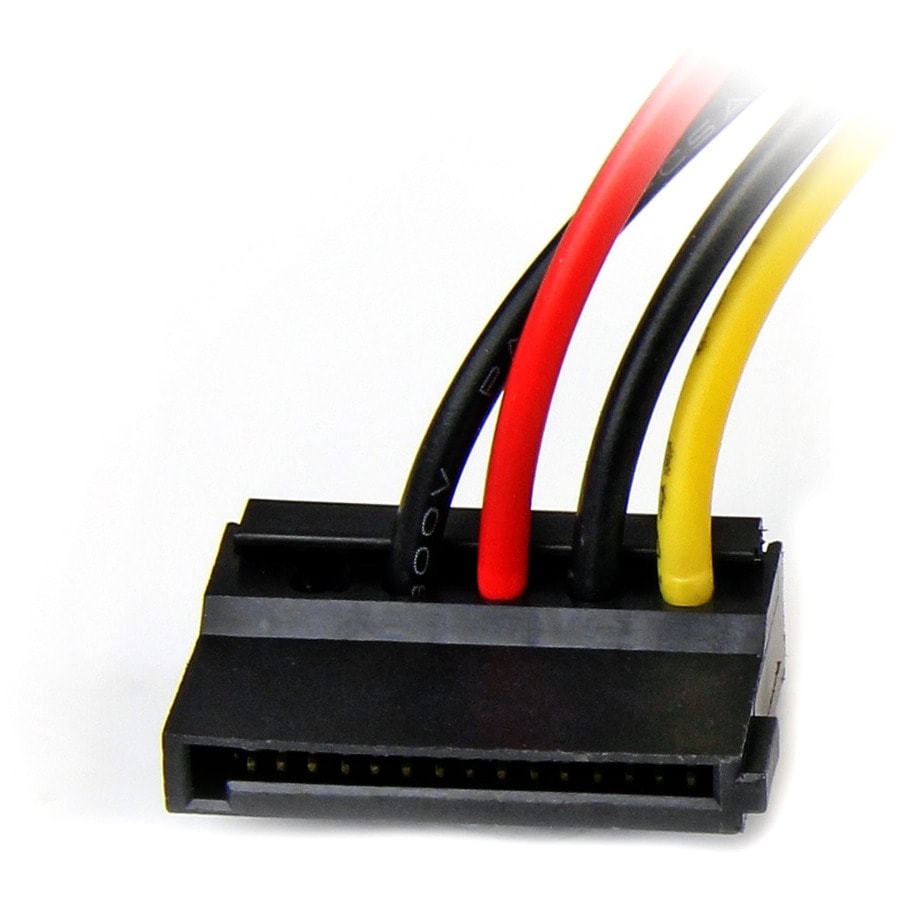 Star Tech.com 6in 4 Pin LP4 to Left Angle SATA Power Cable Adapter ...