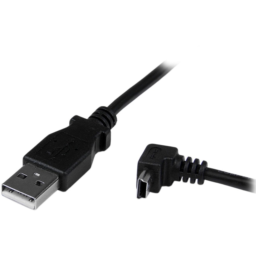 StarTech.com 2m Mini USB Cable - A to Down Angle Mini B - Connect your ...