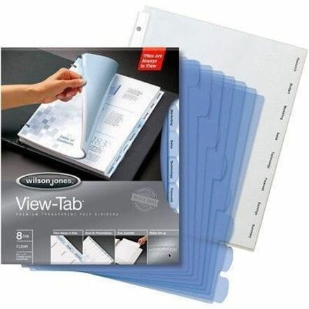 Wilson Jones View-Tab Transparent Dividers Poly, 8 Tab Clear - 8 Tab(s ...