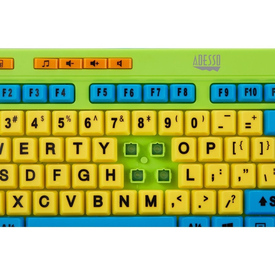 Adesso Antimicrobial Wired Kids Keyboard and Mouse Combo - USB Membrane ...