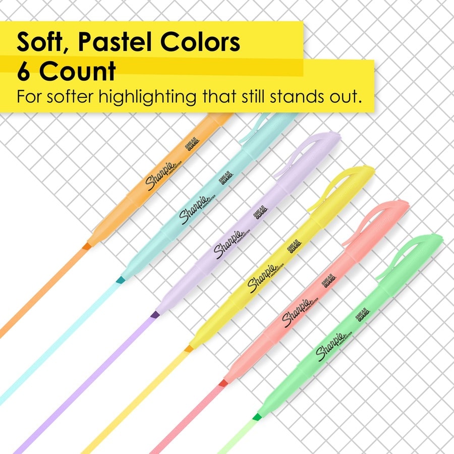 Sharpie Accent Highlighters w/Smear Guard - Chisel Marker Point ...