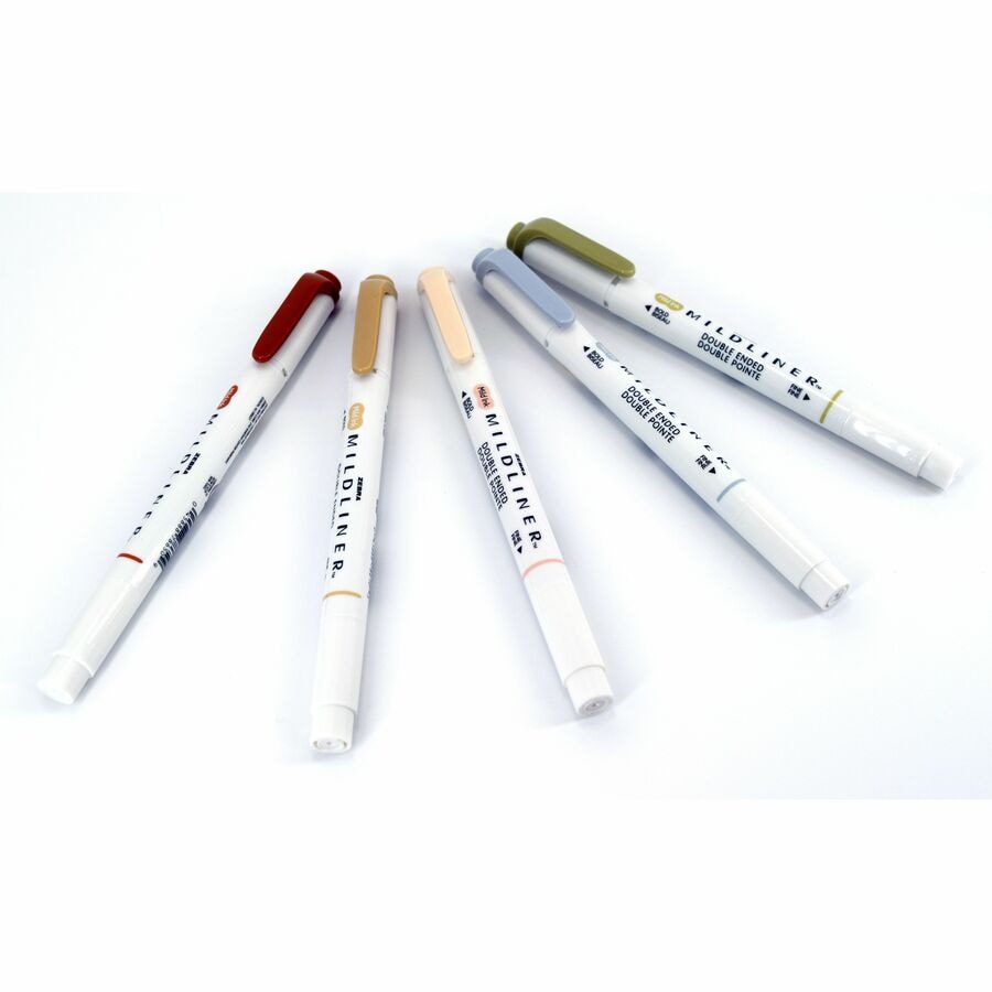 Zebra Mildliner Double-Ended Creative Highlighter Set - Neutral 5-Pack ...