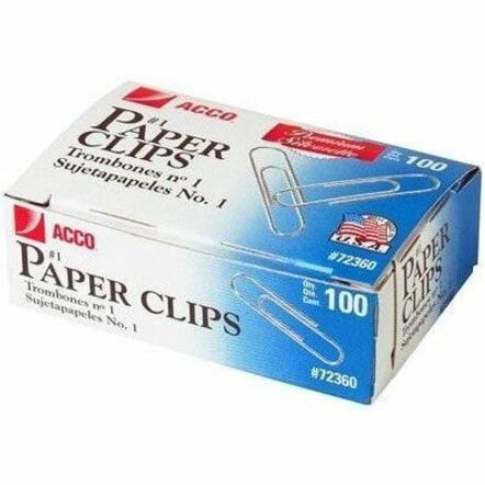 ACCO Paper Clip - Medium - No. 1 - for Office, Home, School - Durable ...